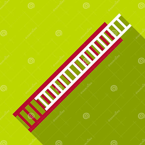 Fire Ladder Icon, Flat Style Stock Vector - Illustration of hydrant ...