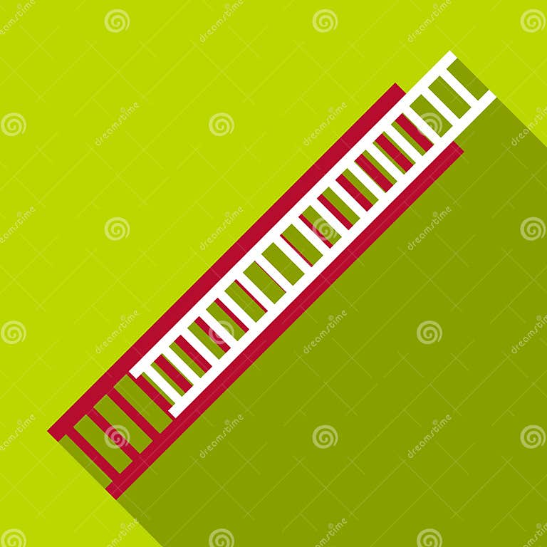 Fire Ladder Icon, Flat Style Stock Vector - Illustration of hydrant ...