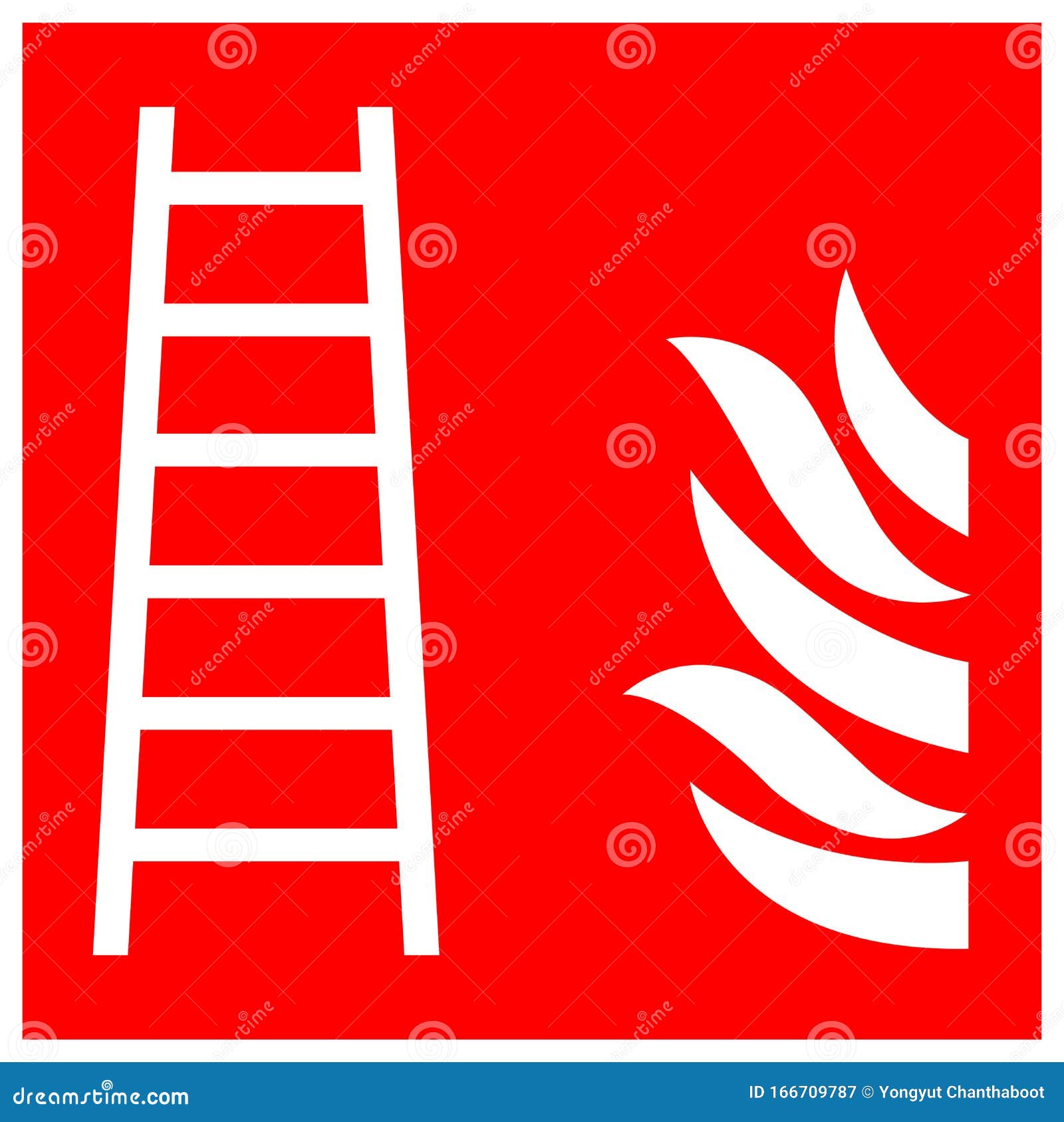 Fire Ladder Symbol Sign, Vector Illustration, Isolate on White ...