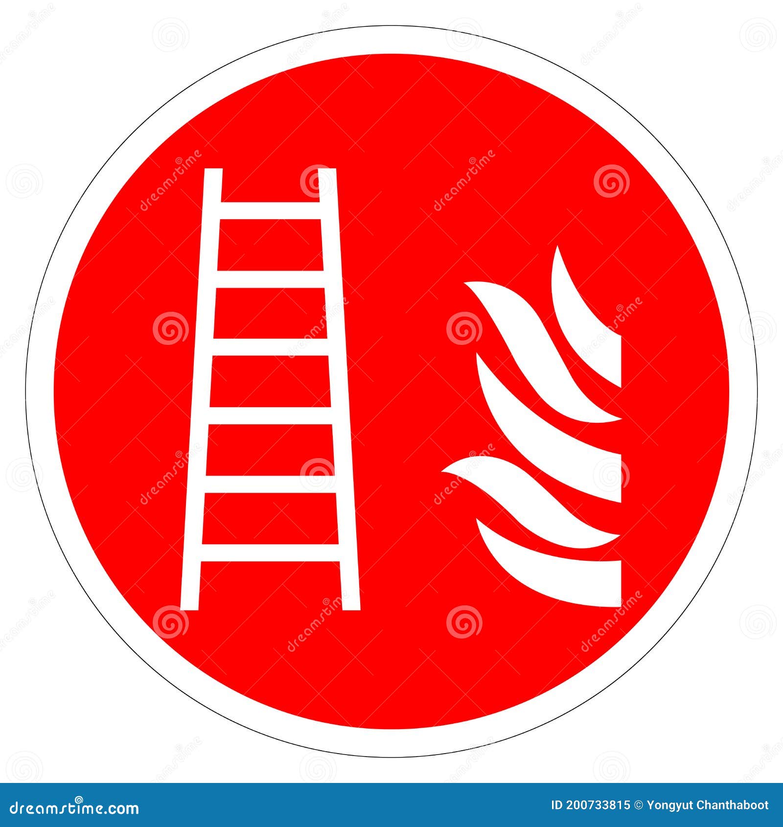 Fire Ladder Symbol Sign, Vector Illustration, Isolate on White ...