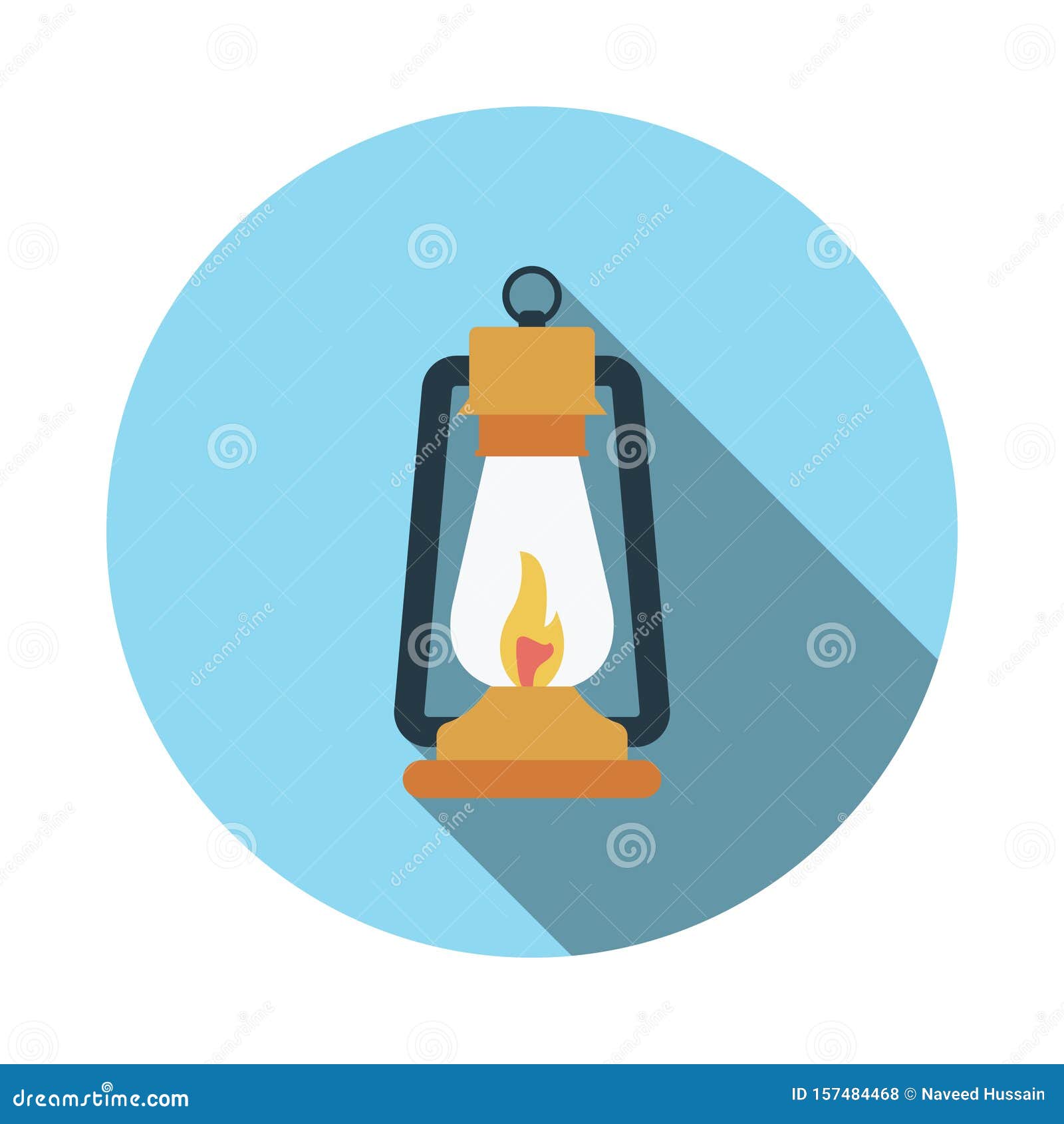 Fire lamp flat vector icon stock vector. Illustration of fashioned ...
