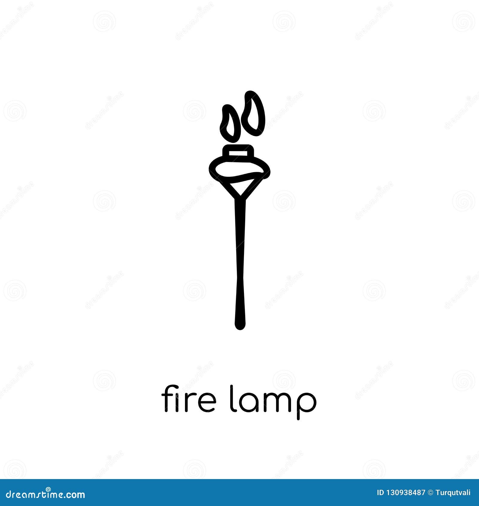 Fire Lamp Icon from Camping Collection. Stock Vector - Illustration of ...