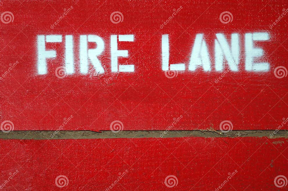 Fire Lane stock image. Image of texture, wood, lettering - 389587