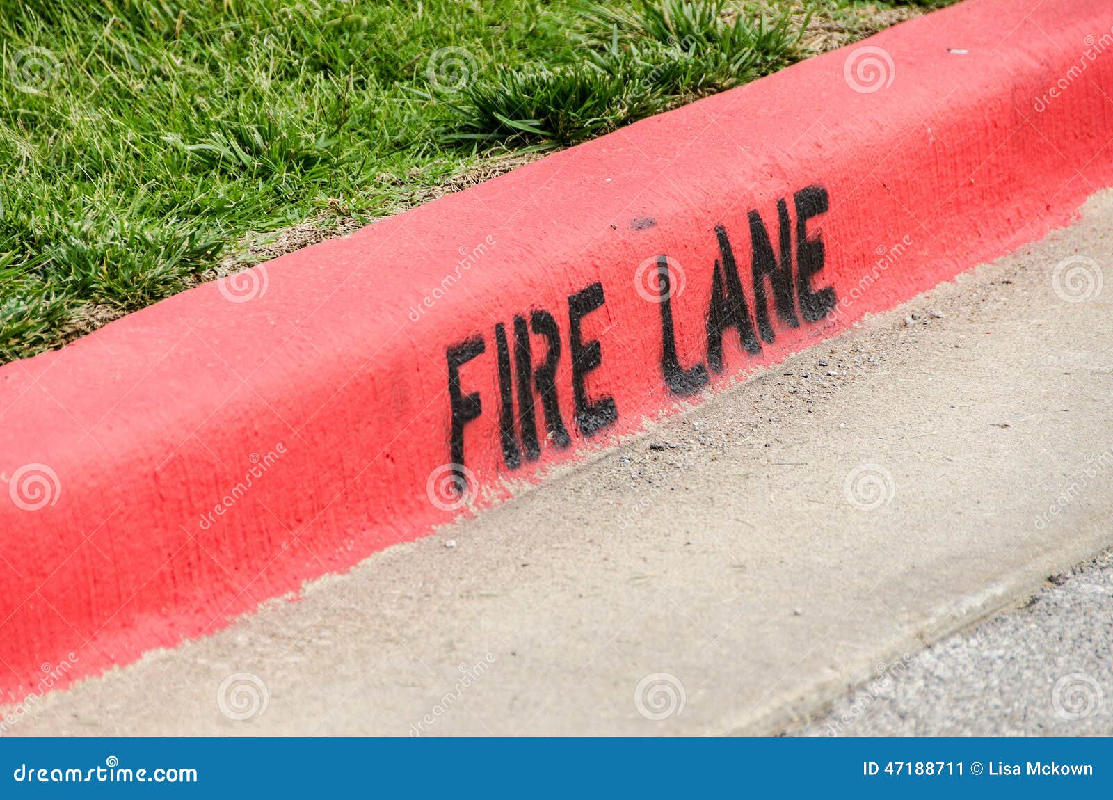 Fire Lane stock image. Image of symbol, allowed, laws - 47188711