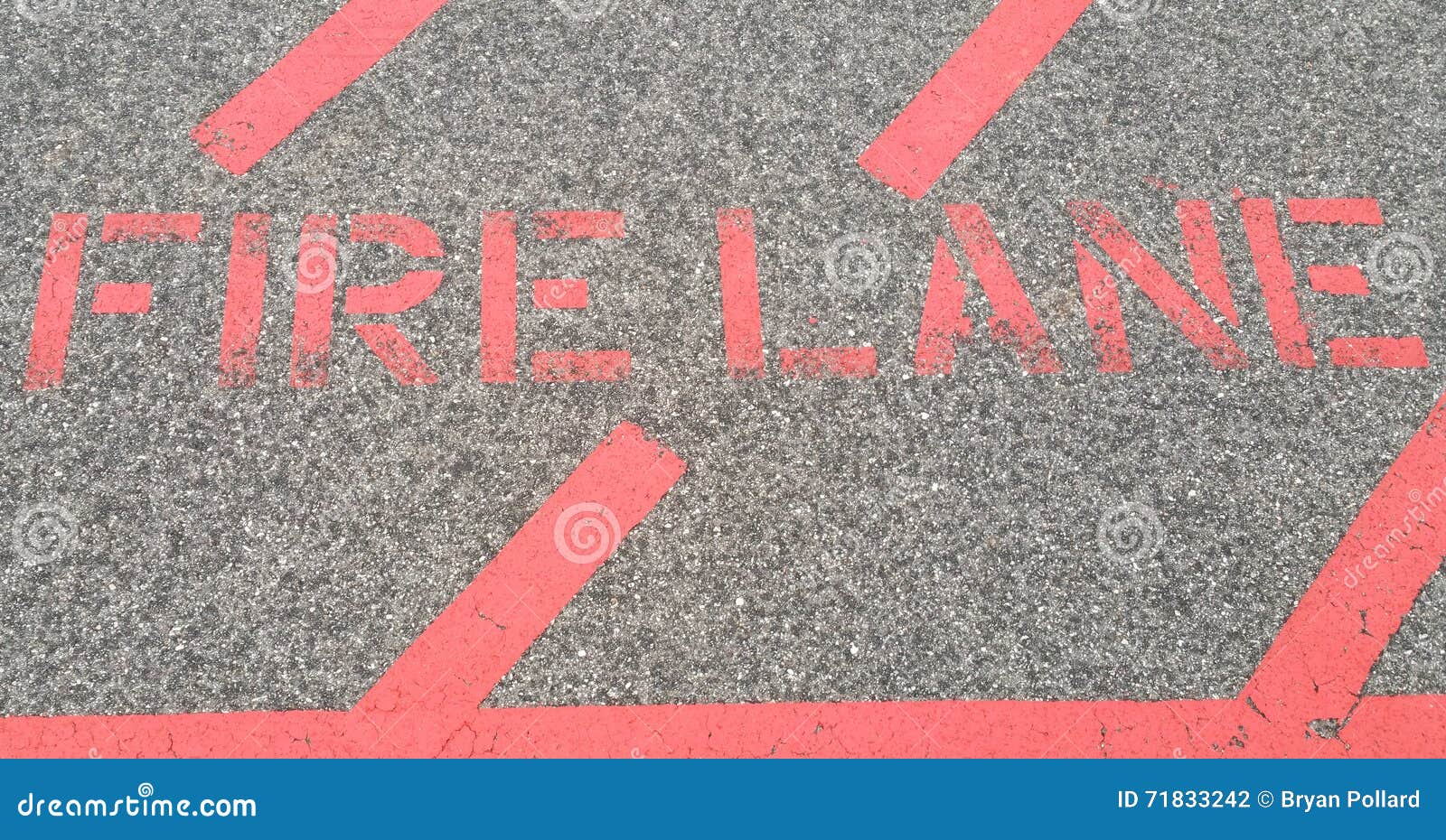 Fire Lane stock photo. Image of asphalt, painted, fire - 71833242