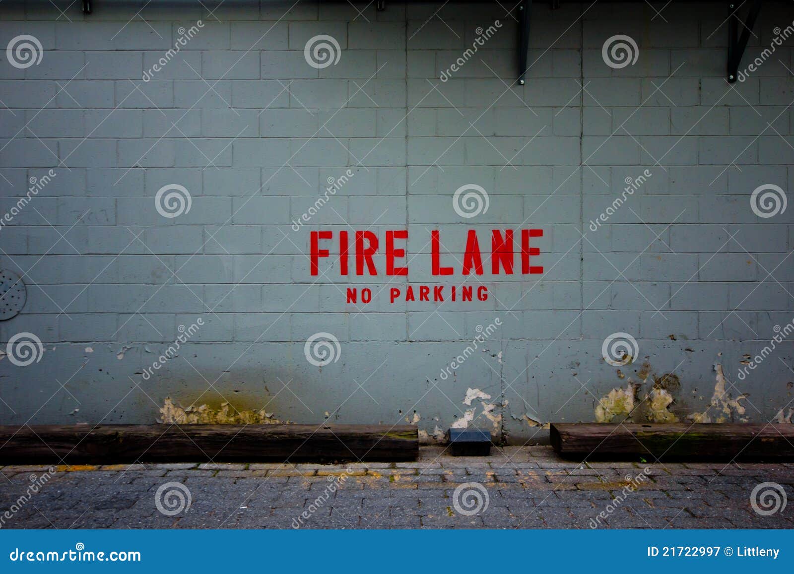 Fire Lane Wall stock image. Image of block, lane, fire - 21722997