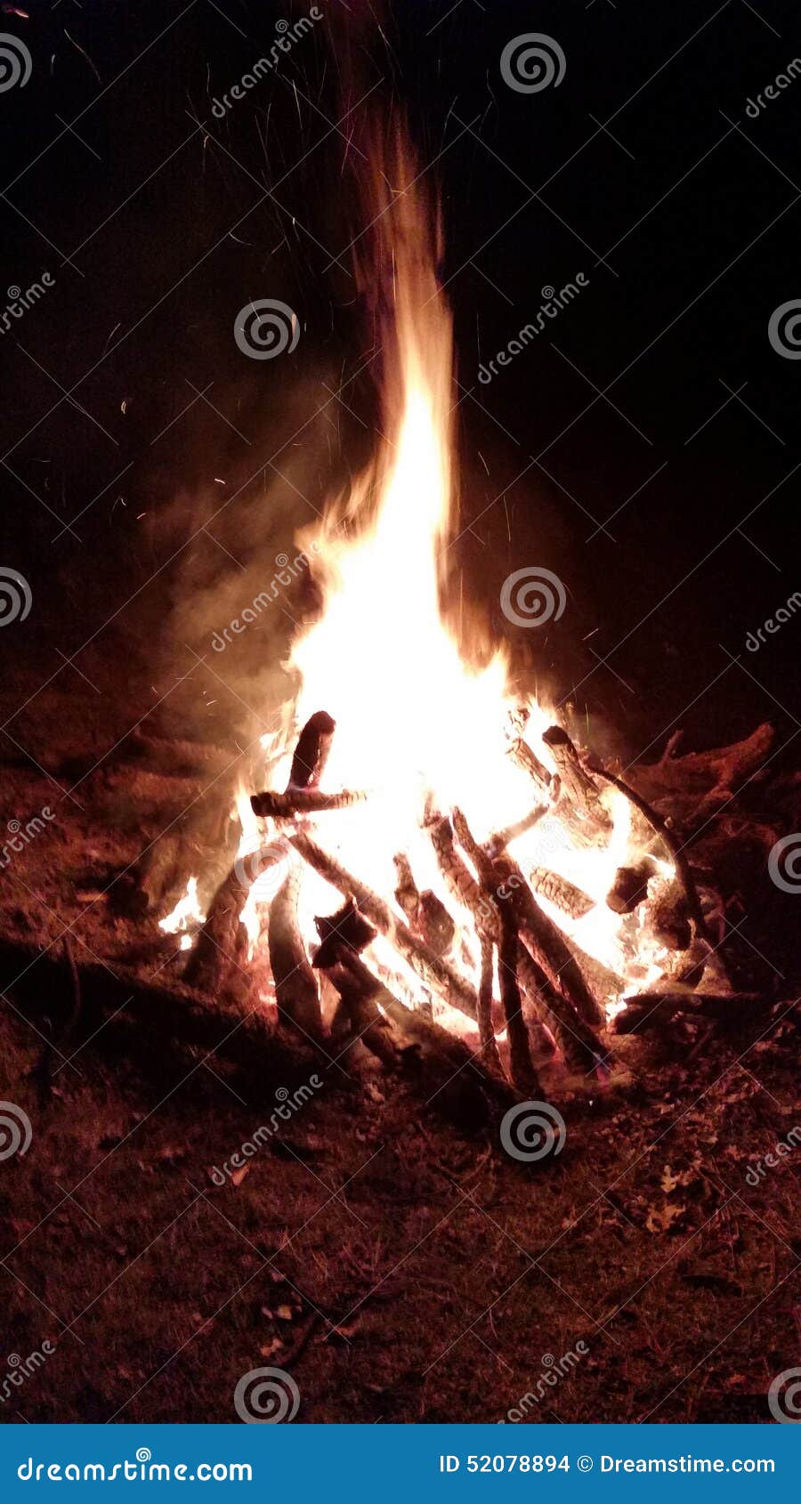 Fire stock photo. Image of fire, flames, smoke, large - 52078894