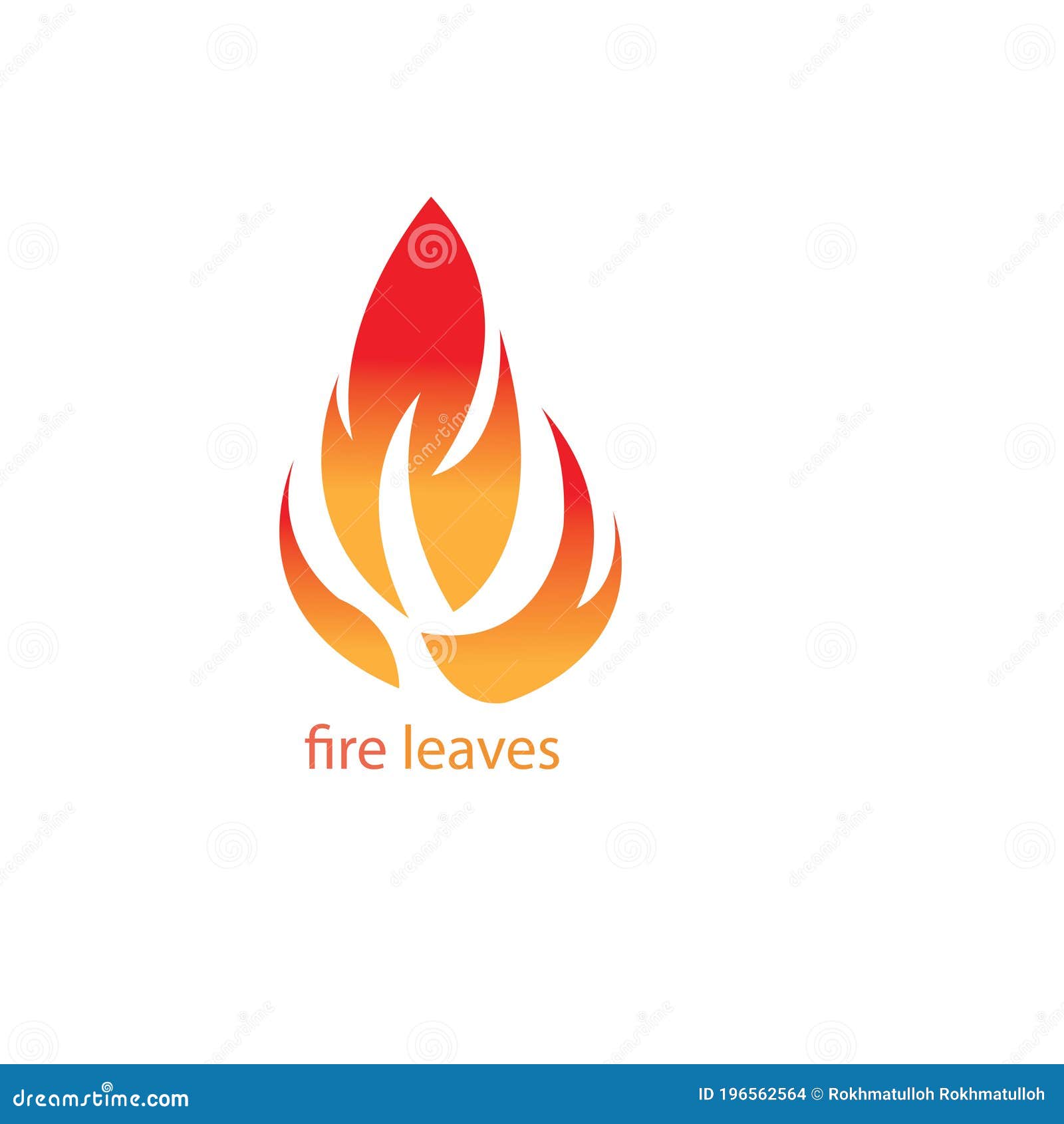 Fire Leaf Color Illustration. Vector Design Stock Vector - Illustration ...