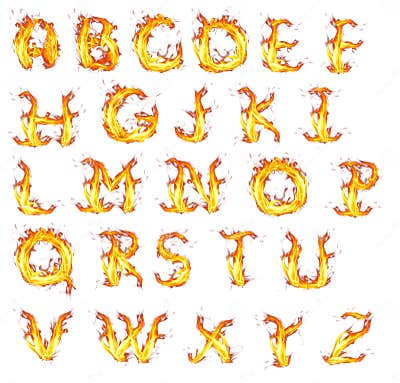 Fire letter stock illustration. Illustration of flame - 29339534