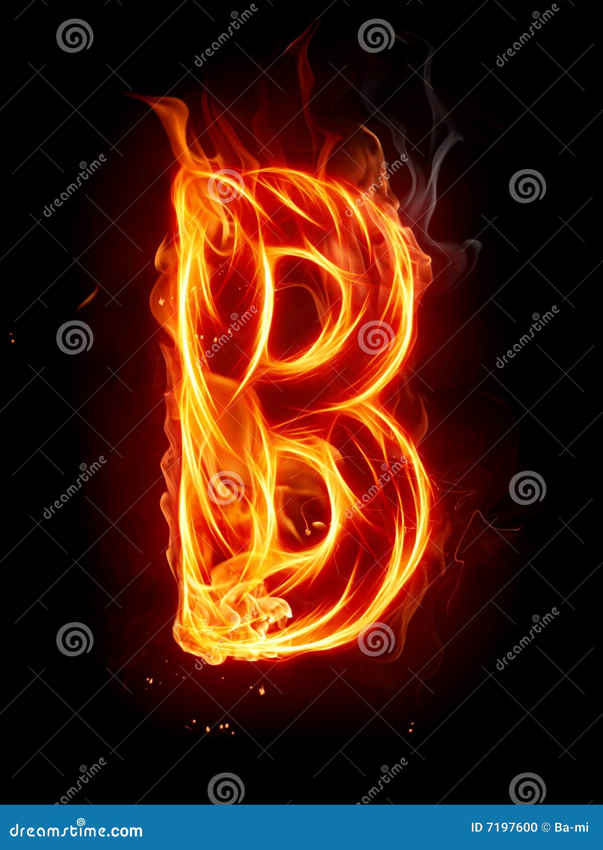 Fire letter B stock illustration. Illustration of burn - 7197600