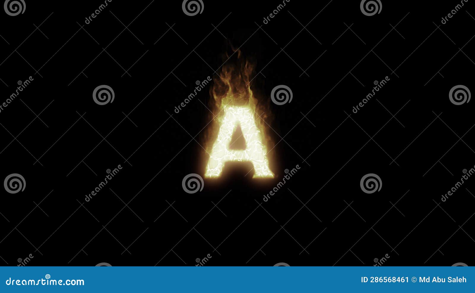 Fire Letter a. Burning Letter. Alpha Channel. Transparent Background ...