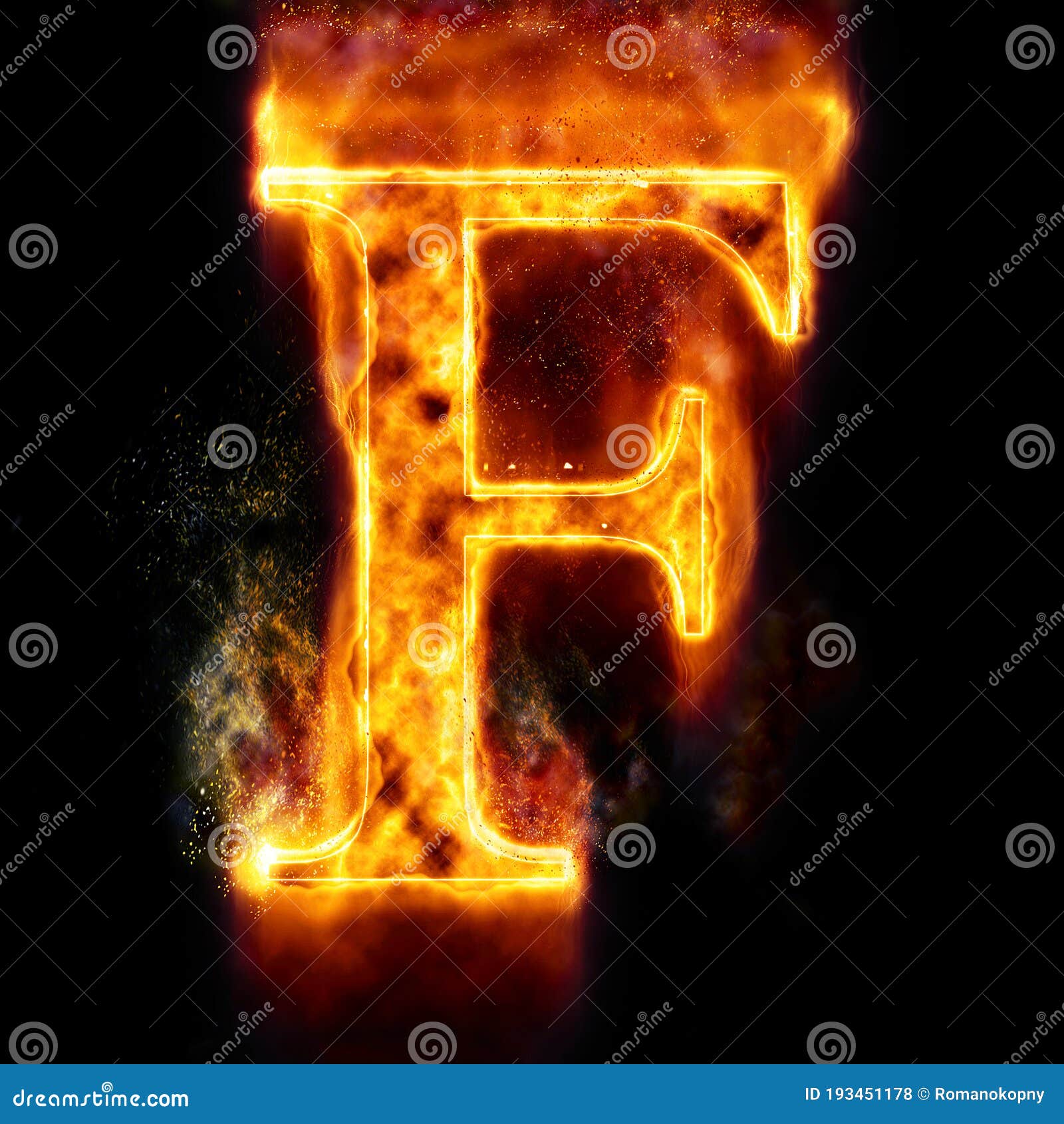 Fire letter F stock illustration. Illustration of blurry - 193451178