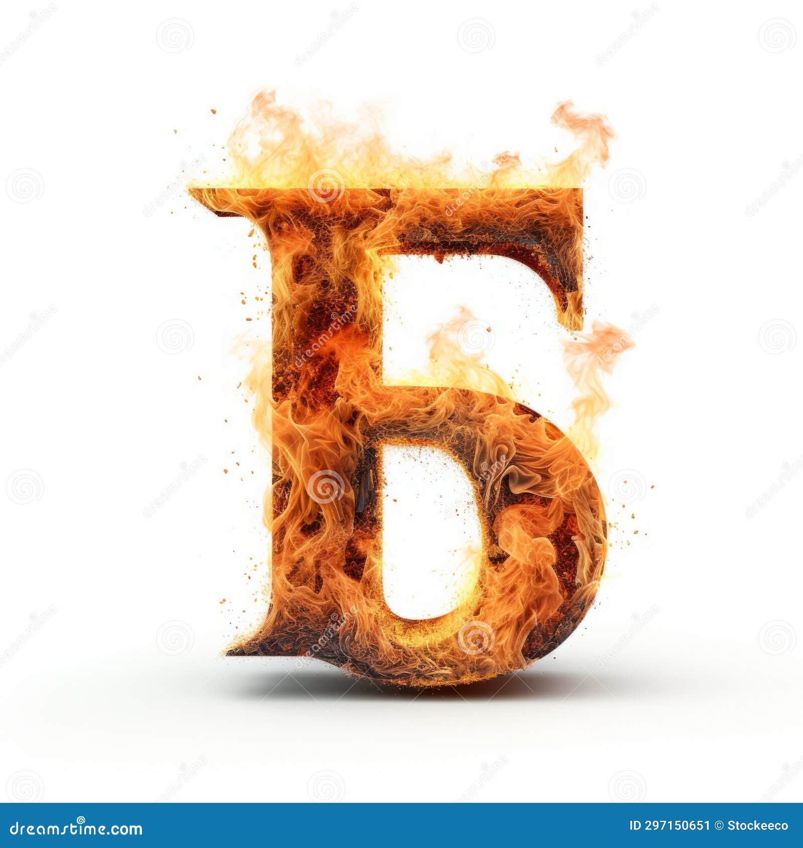 Luxury Fire Letter Art on White Background Stock Illustration ...