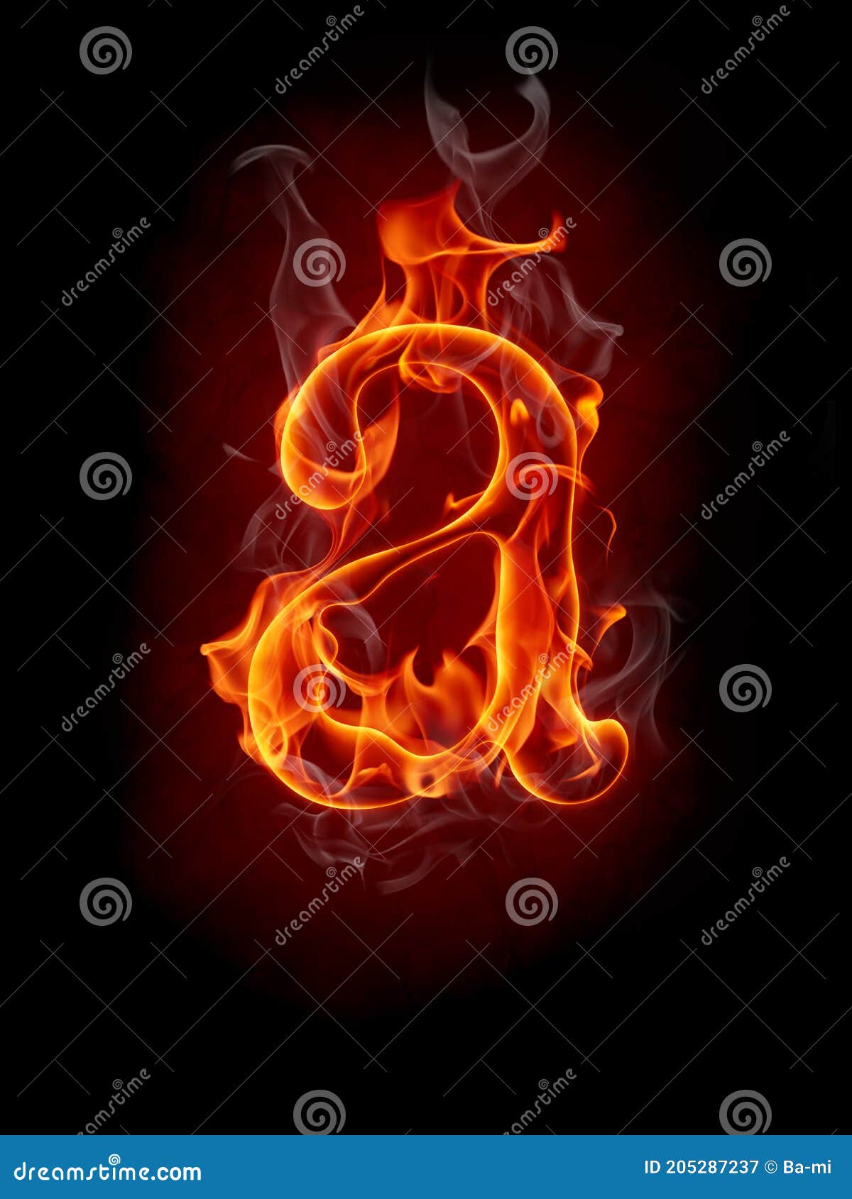 Fire Letter Isolated on Black Background Stock Illustration ...