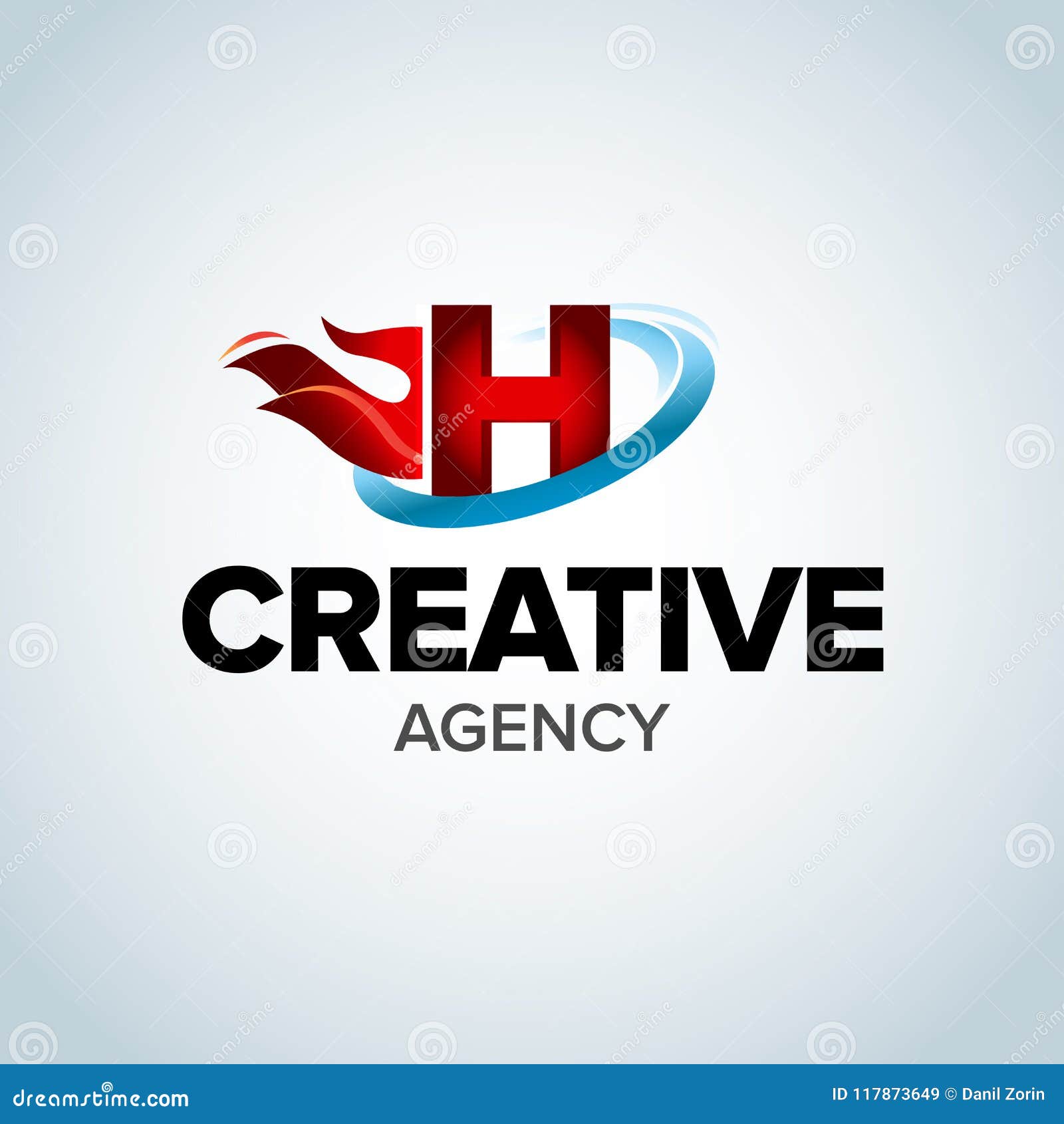 Fire Letter H Logo Template. Burning Flame Design Element Vector ...