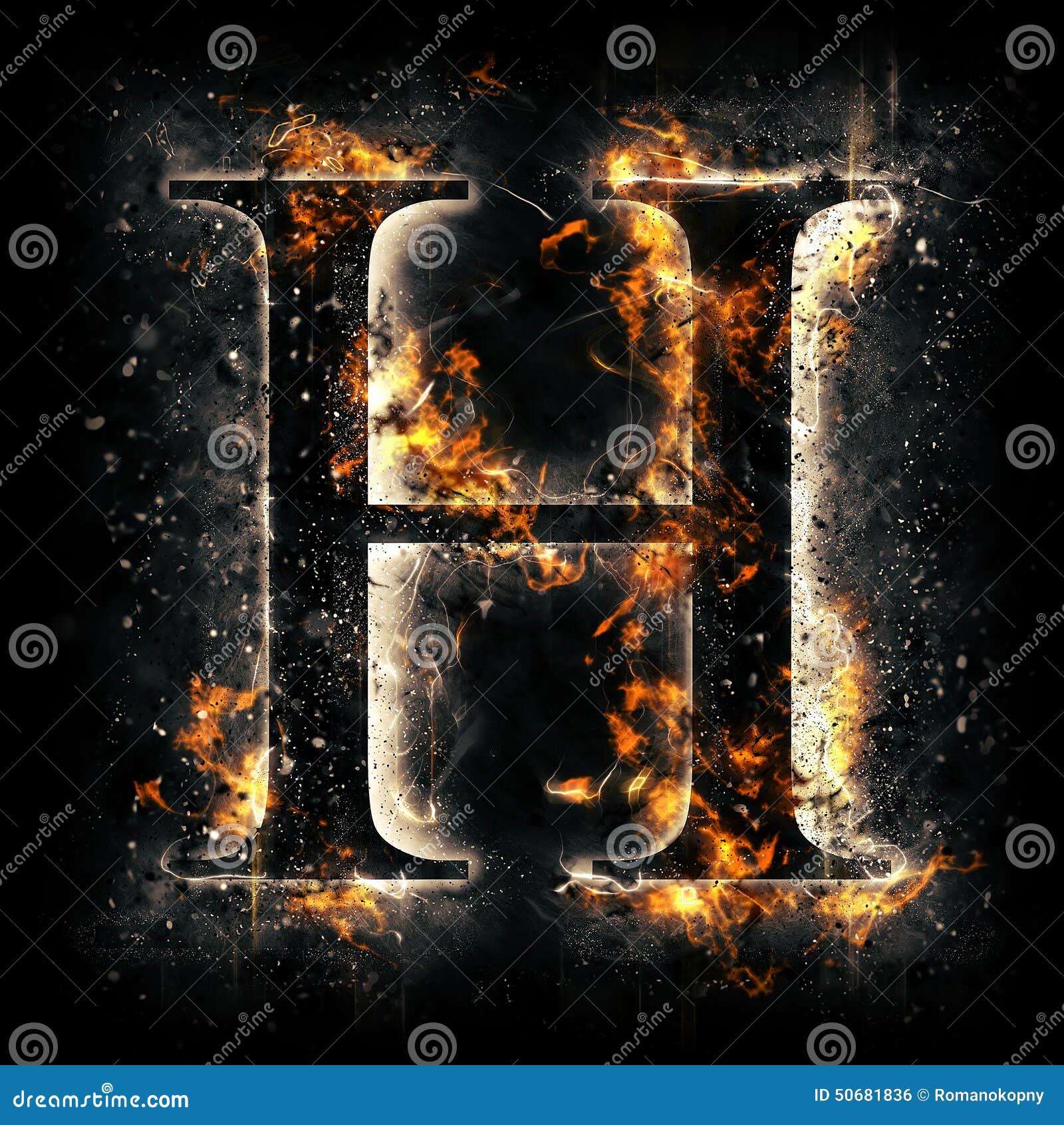 Fire letter H stock illustration. Illustration of plasma - 50681836