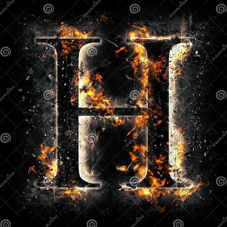 Fire letter H stock illustration. Illustration of plasma - 50681836