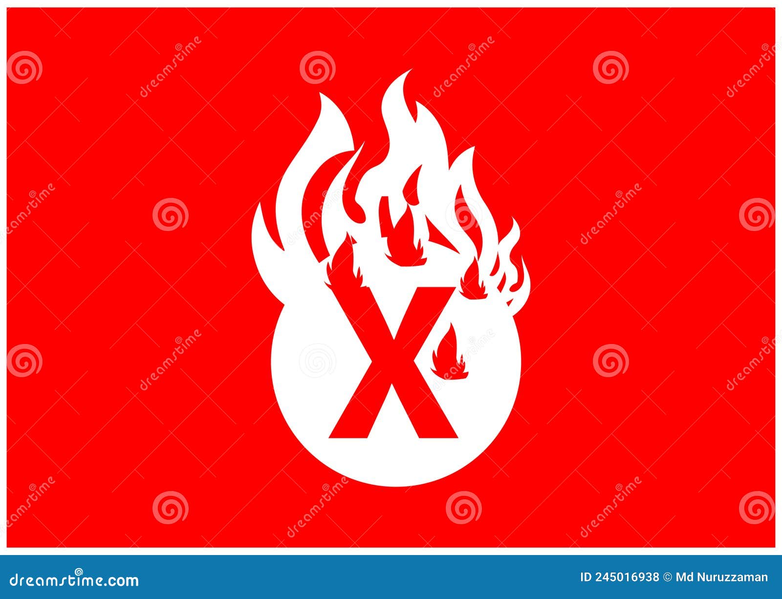 Fire X Letter Logo and Icon Design Template Stock Vector - Illustration ...