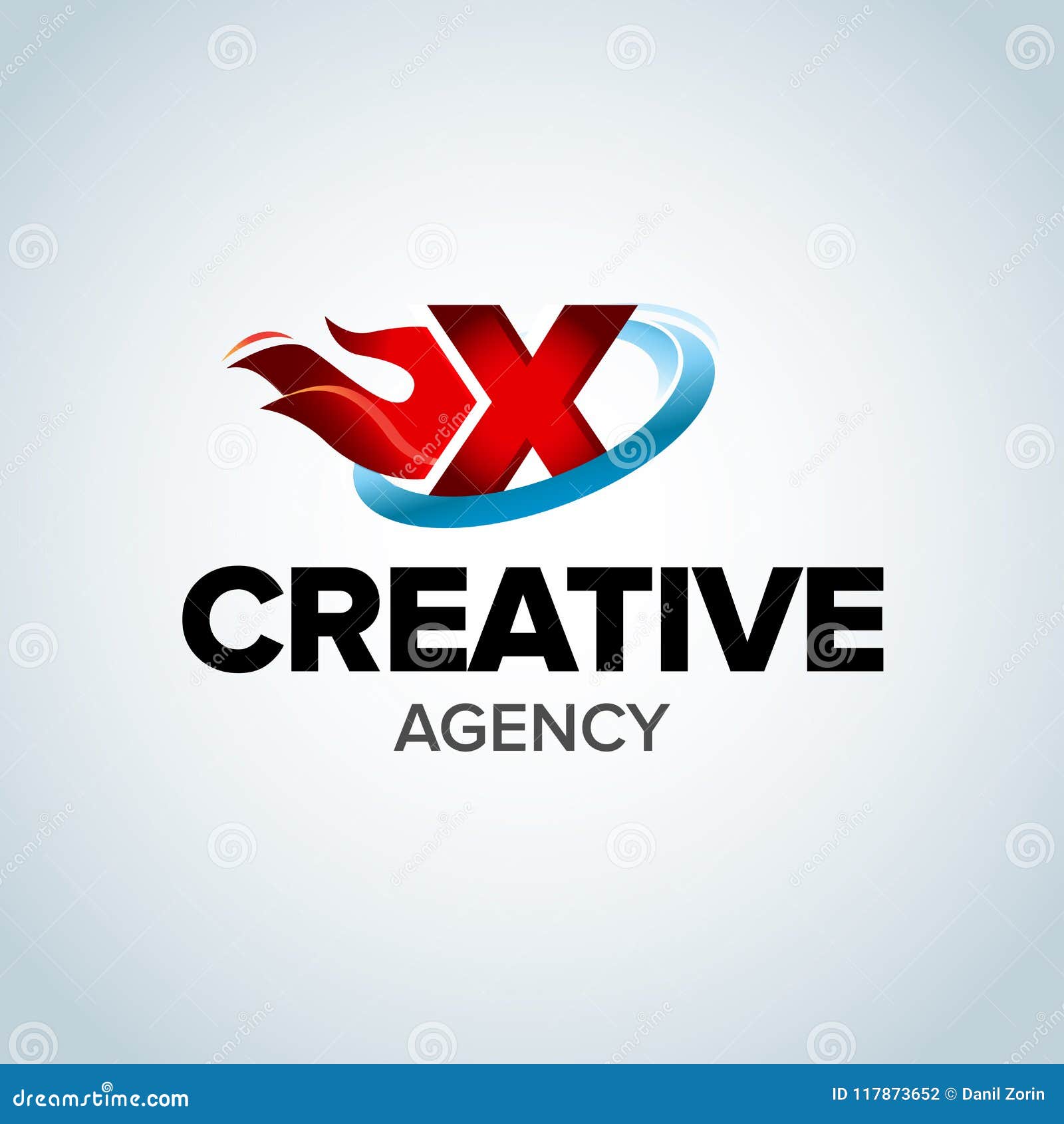 Fire Letter X Logo Template. Burning Flame Design Element Vector ...