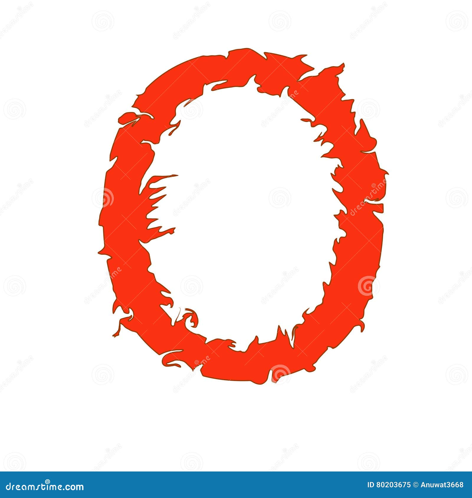 Fire Letter O Isolated On White Background With Clipping Path Stock ...
