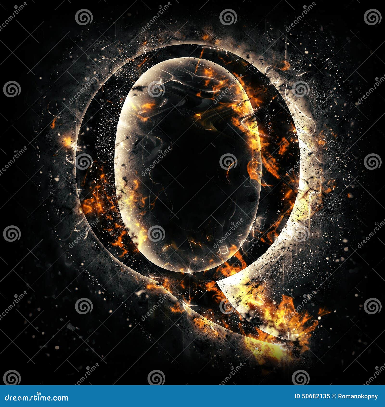 Fire letter Q stock illustration. Illustration of smoke - 50682135