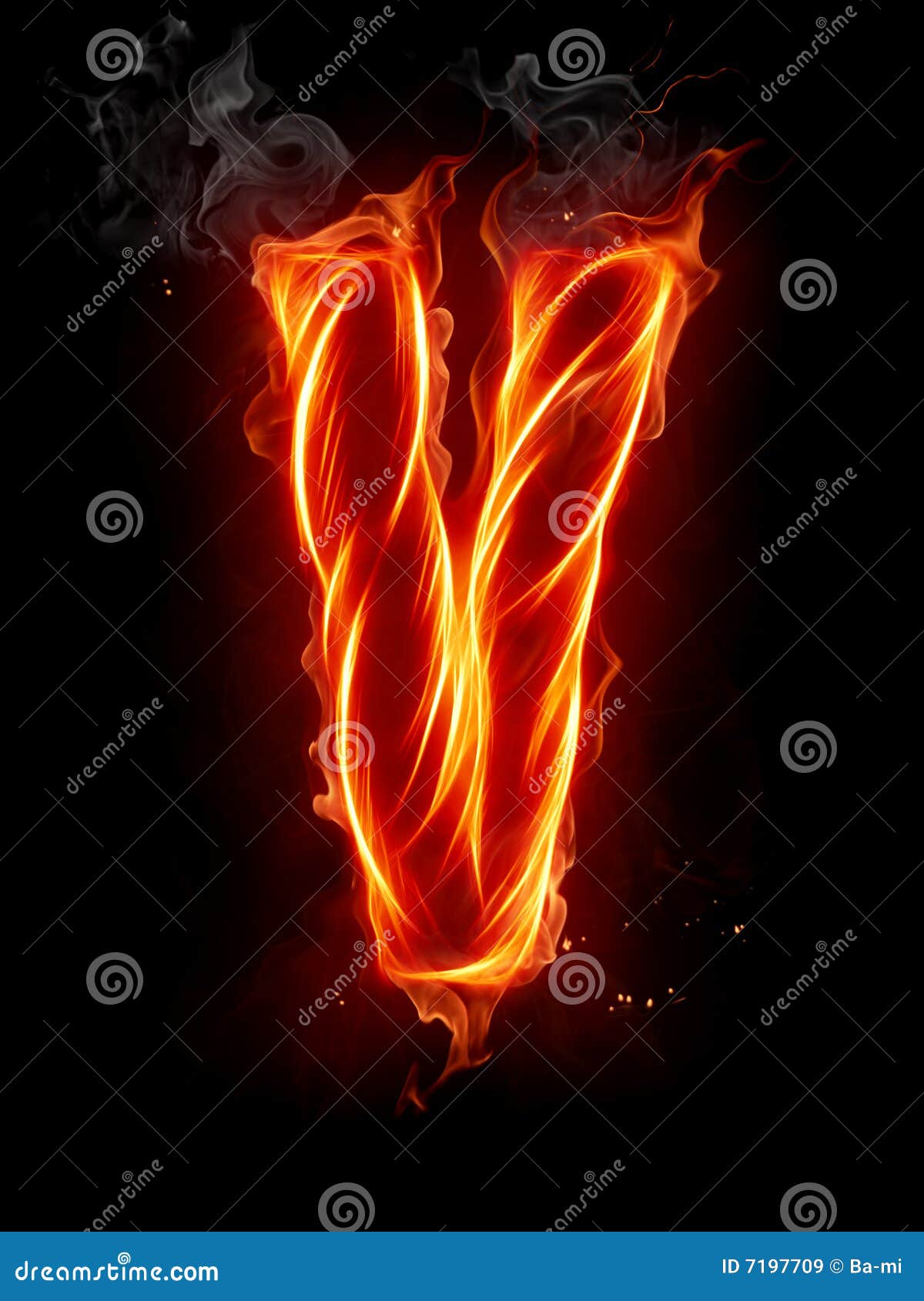 Vs Symbol On Fire