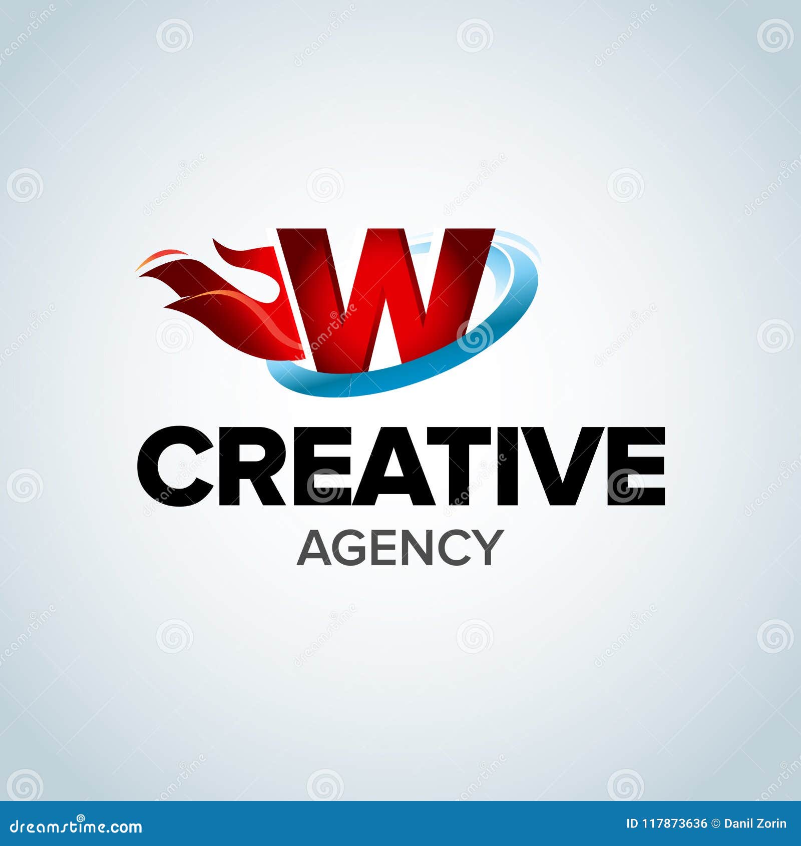 Fire Letter W Logo Template. Burning Flame Design Element Vector ...