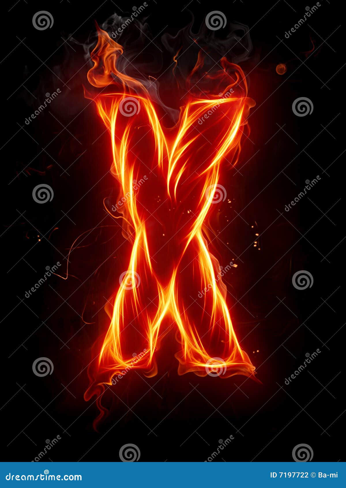 Fire letter X stock illustration. Illustration of isolated - 7197722