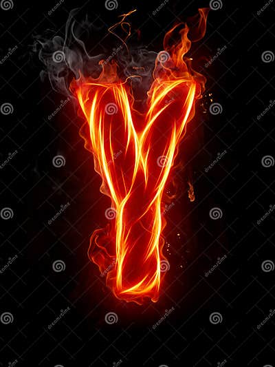 Fire letter Y stock illustration. Illustration of symbol - 7197756
