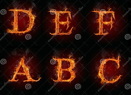 Fire letters stock illustration. Illustration of glow - 19973277