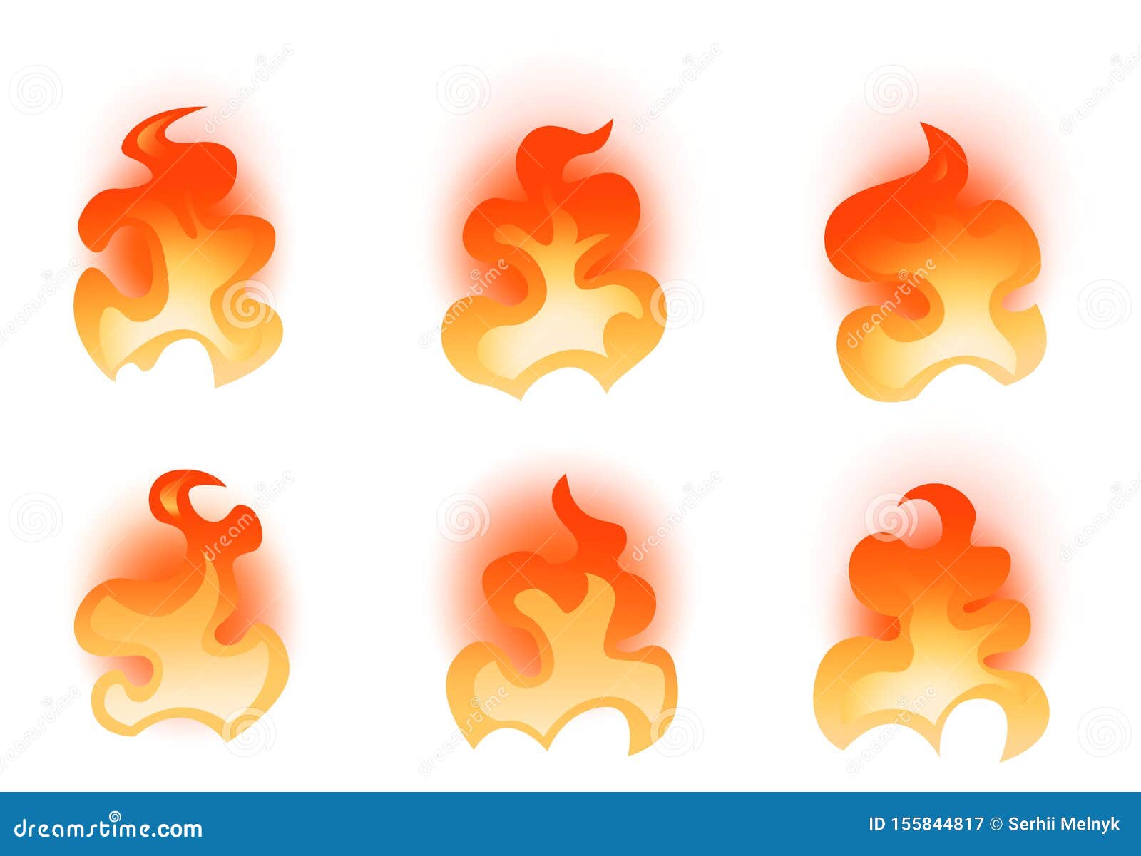 Fire light effects. stock vector. Illustration of graphic - 155844817