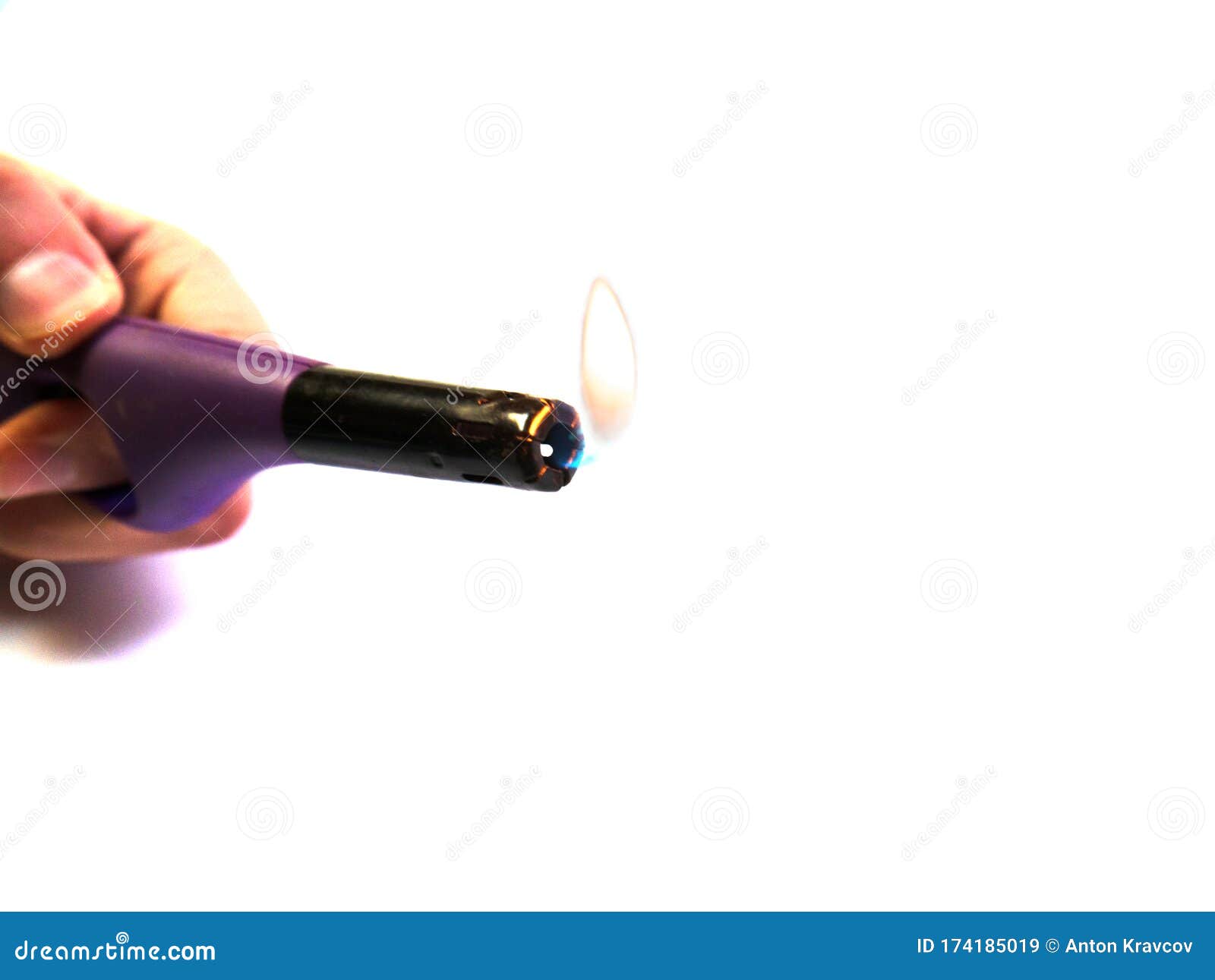 An Electronic Lighter. Burning the Kitchen Stove Stock Image - Image of ...