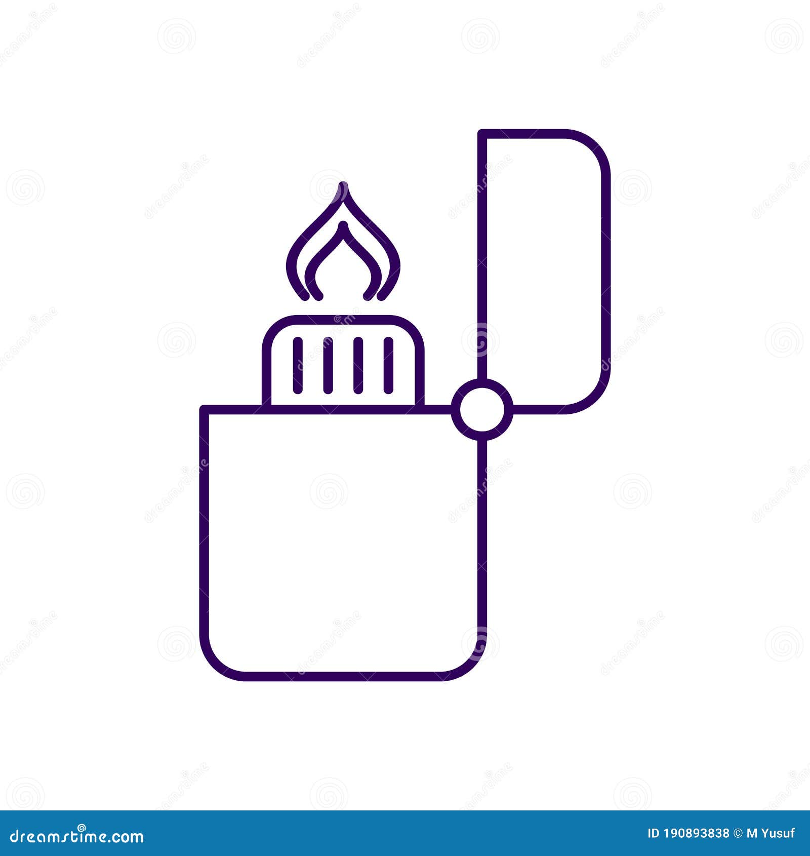 Fire Lighter Outline Icon. Linear Style Sign for Mobile Concept and Web ...