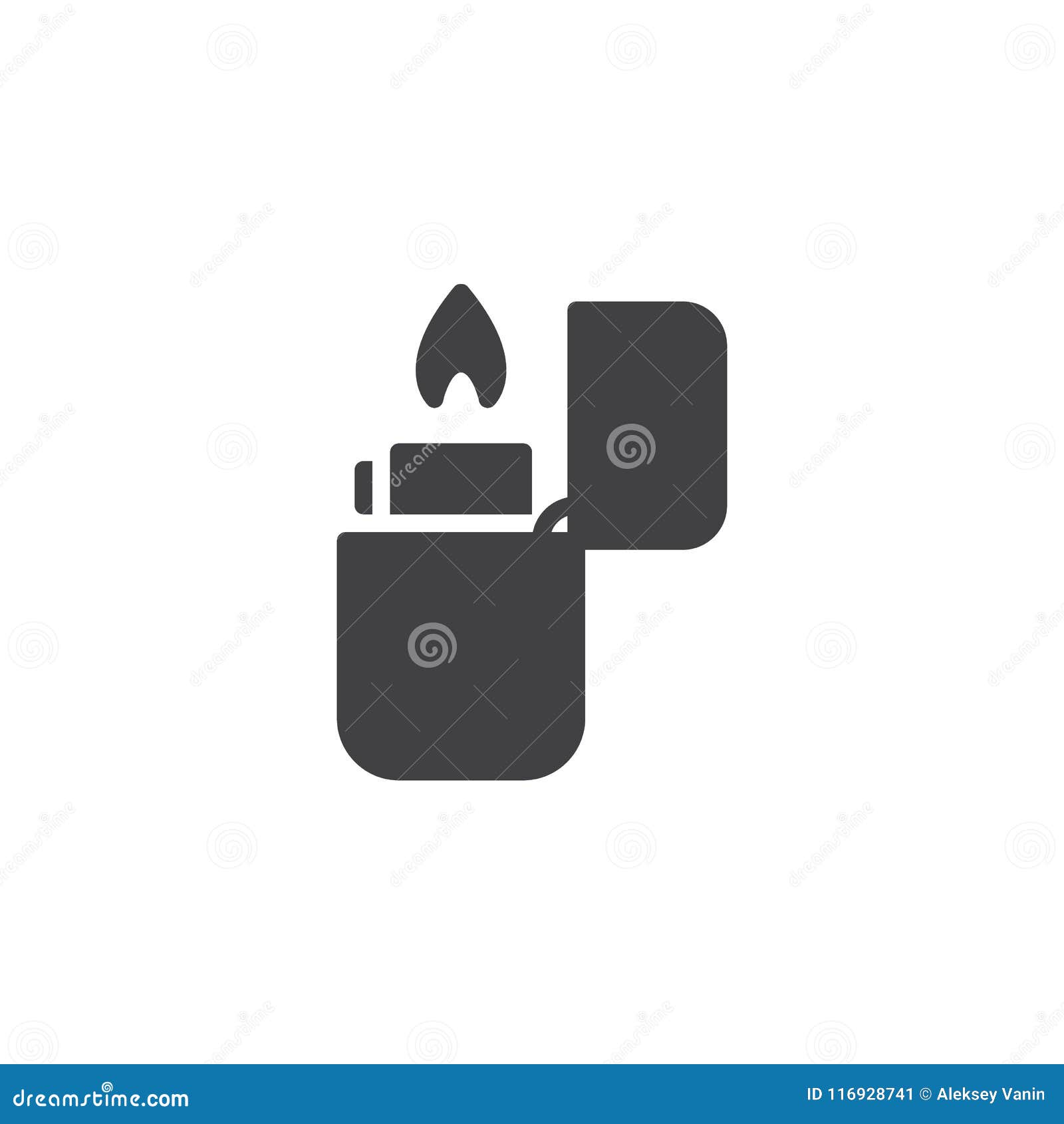 Fire lighter vector icon stock vector. Illustration of fire - 116928741