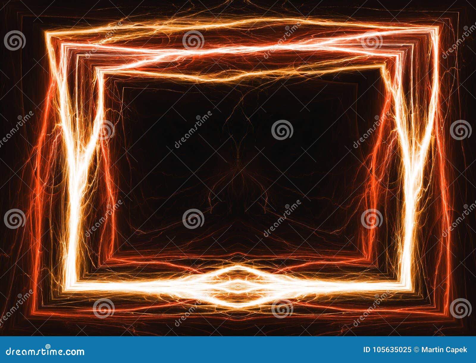 Fire Lightning and Electrical Frame Stock Illustration - Illustration ...
