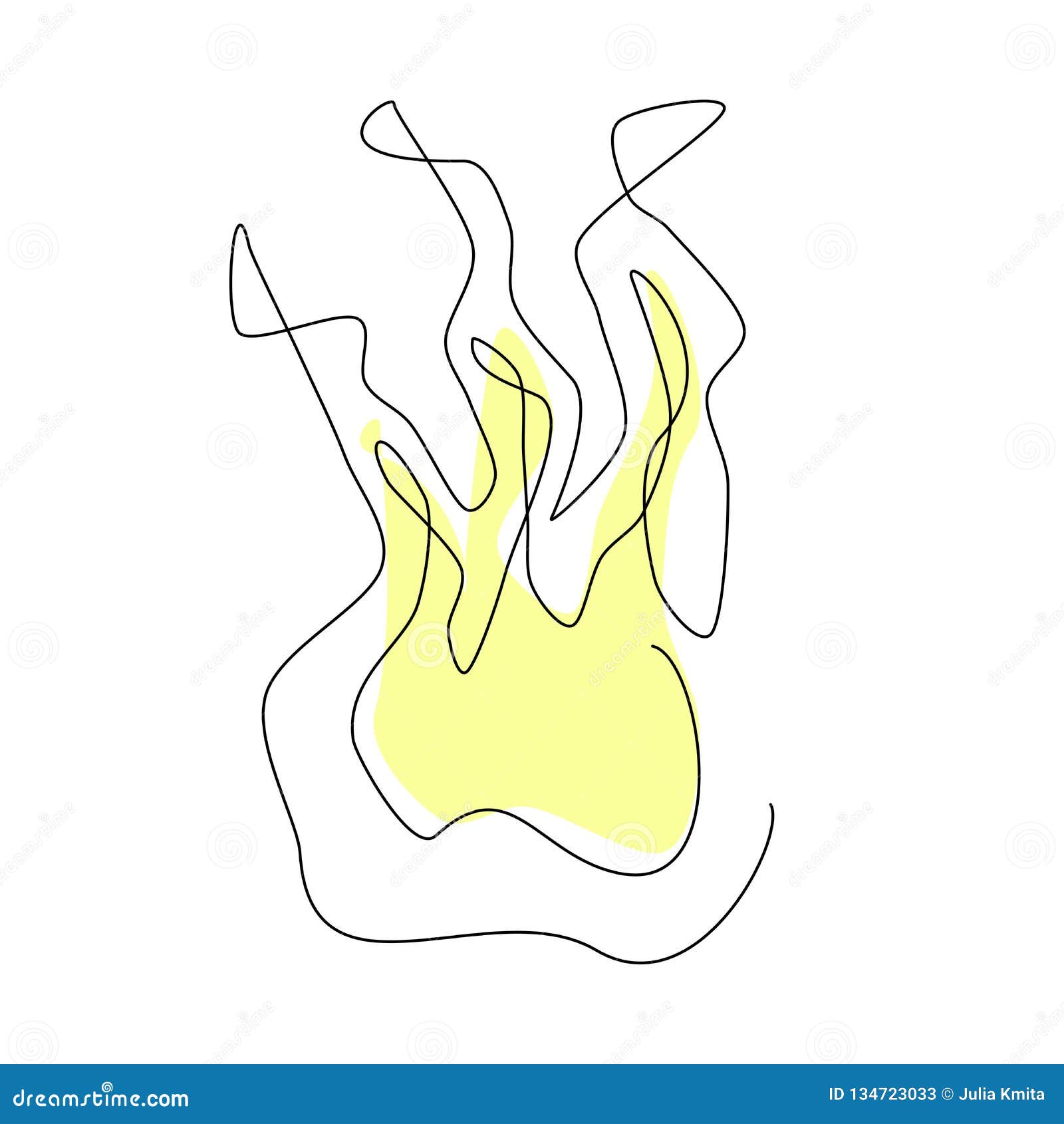 Fire Line Art Symbol - Sign Stock Illustration - Illustration of ...