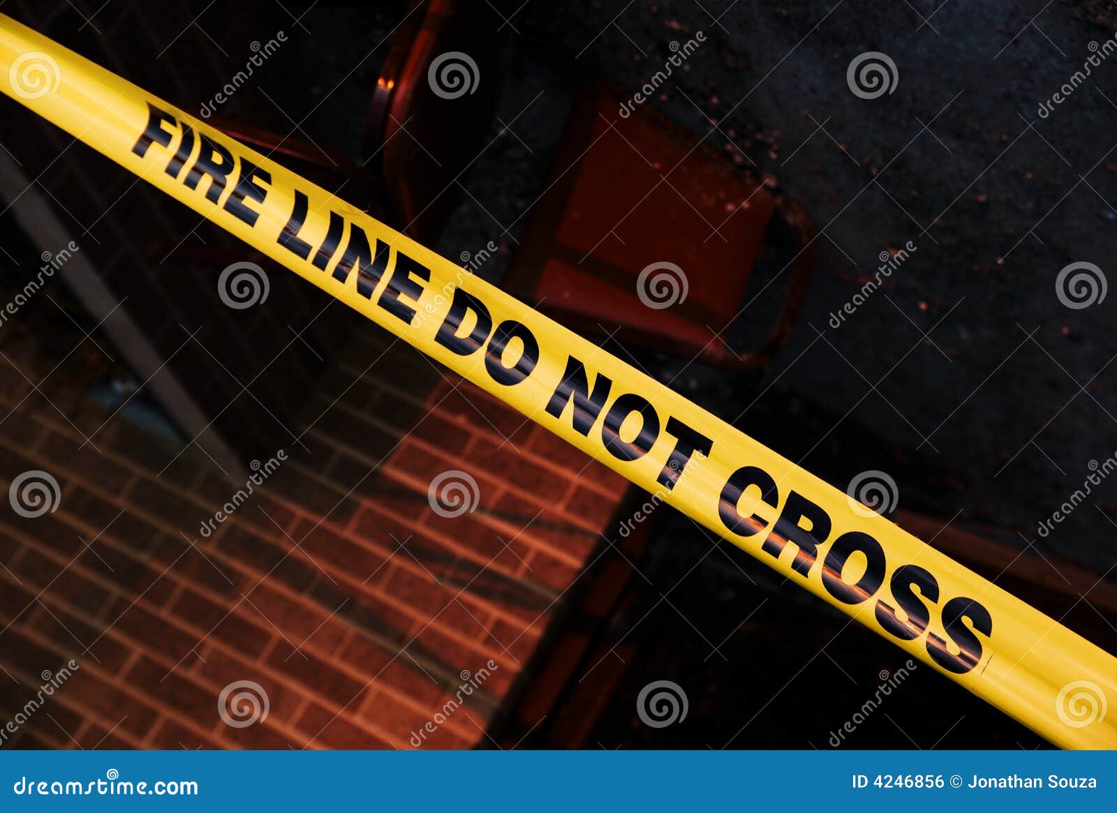 Fire Line Tape stock photo. Image of wall, beware, tape - 4246856