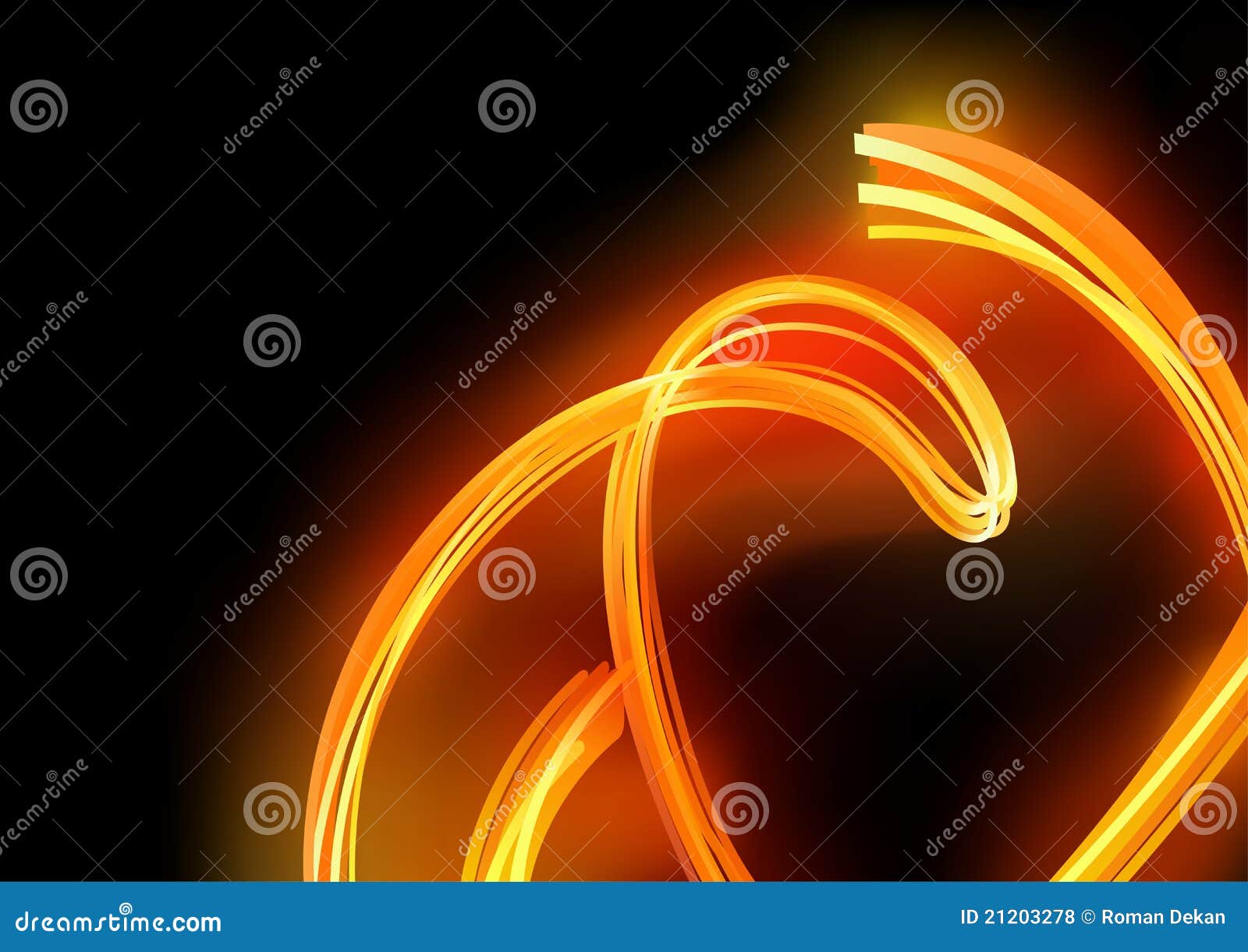 Fire Lines stock vector. Illustration of spiral, glow - 21203278