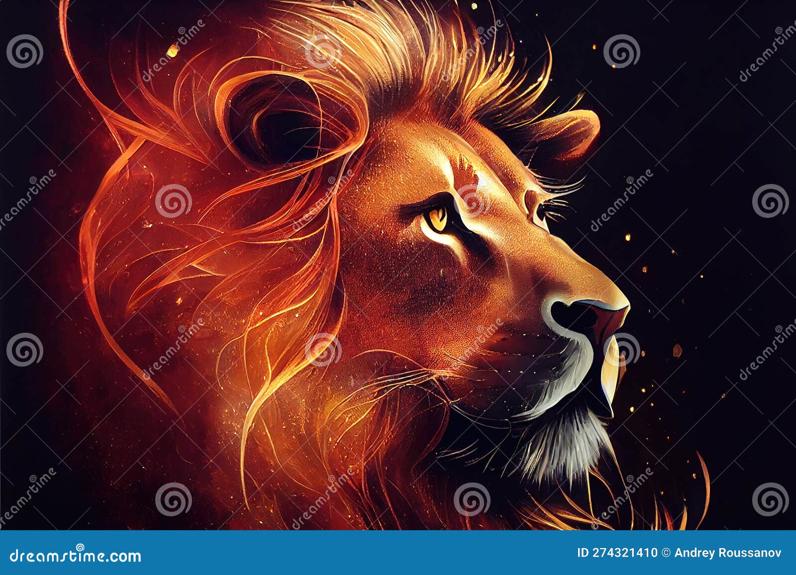 Fire Lion Cartoon Vector | CartoonDealer.com #198385807