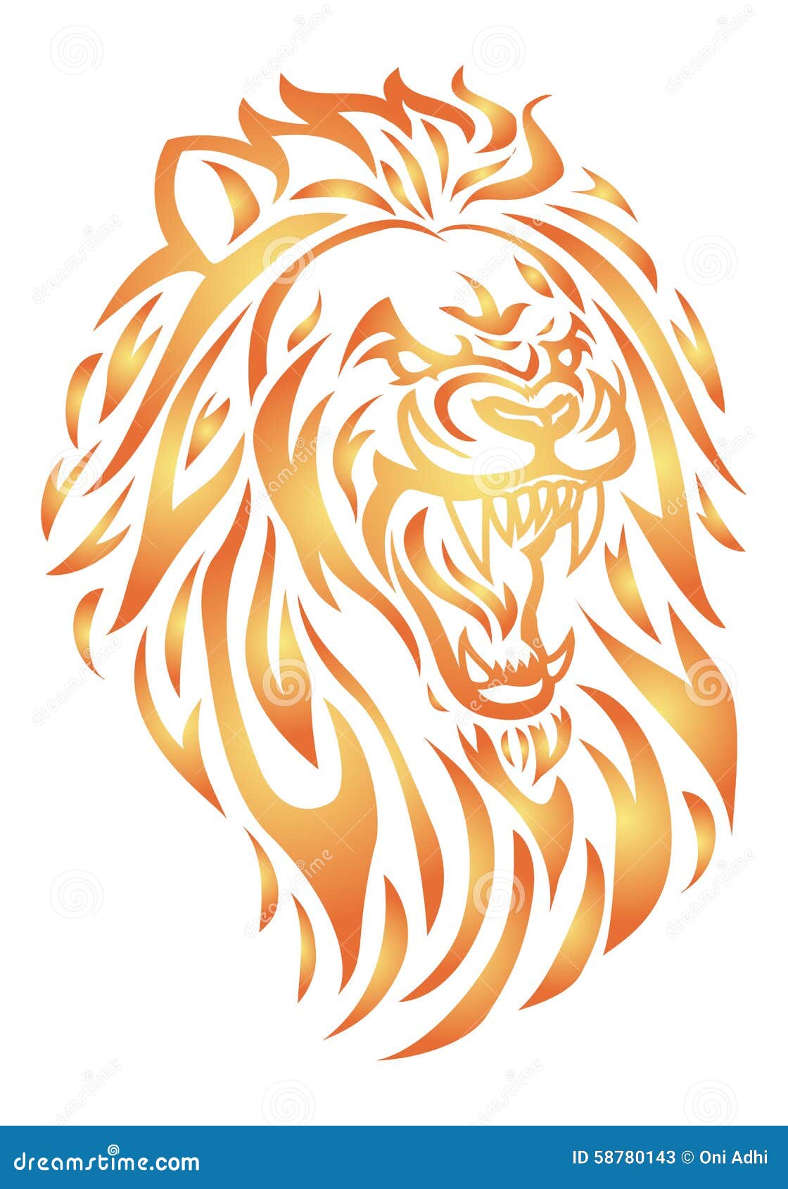 Fire Lion Cartoon Vector | CartoonDealer.com #198385807