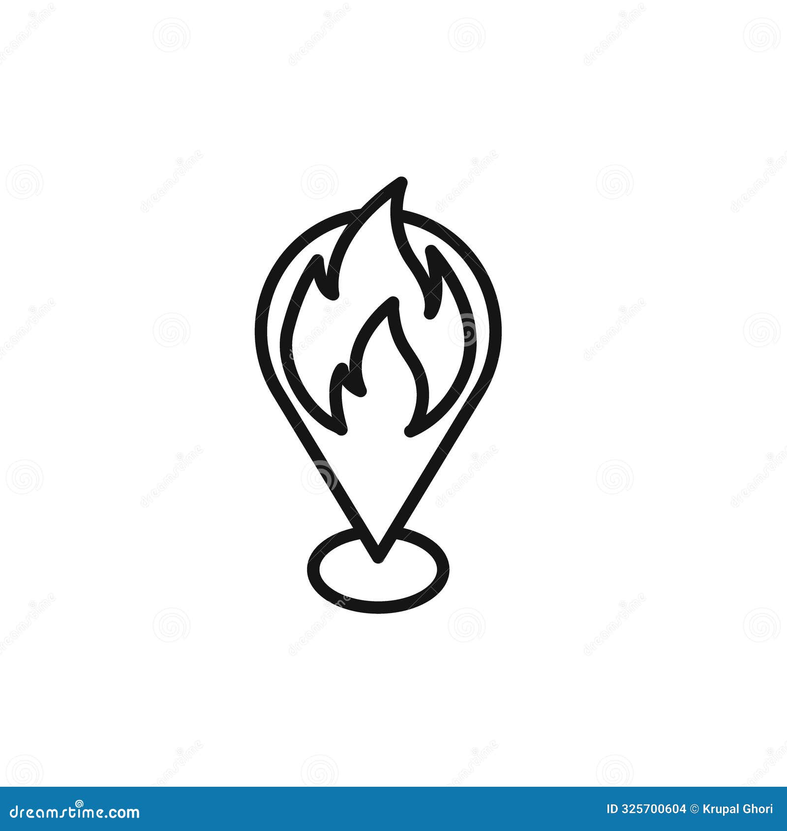 Fire Location Icon Vector Set Collection for Web Stock Vector ...