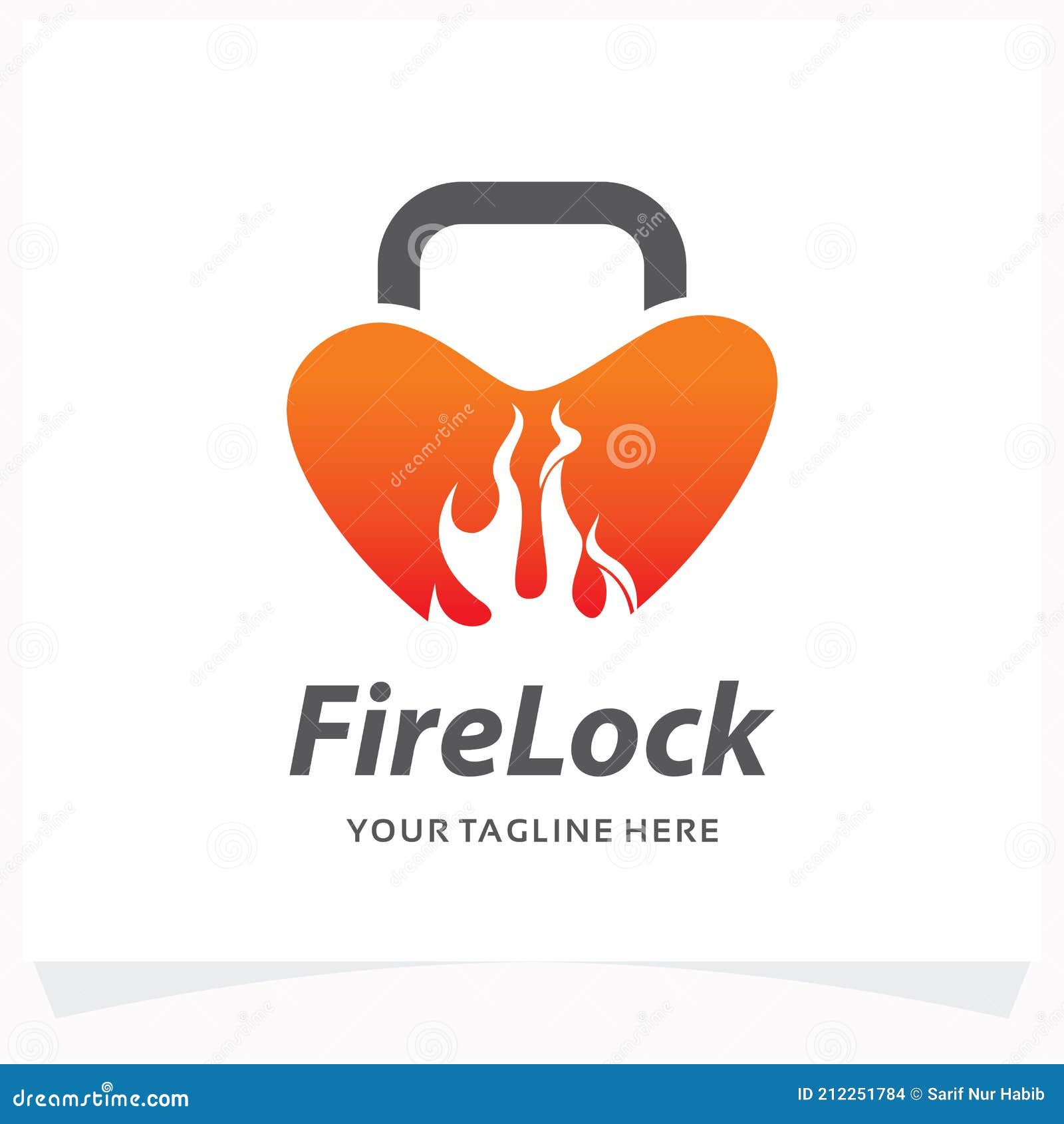 Fire Lock Logo Design Template Stock Vector - Illustration of magazines ...