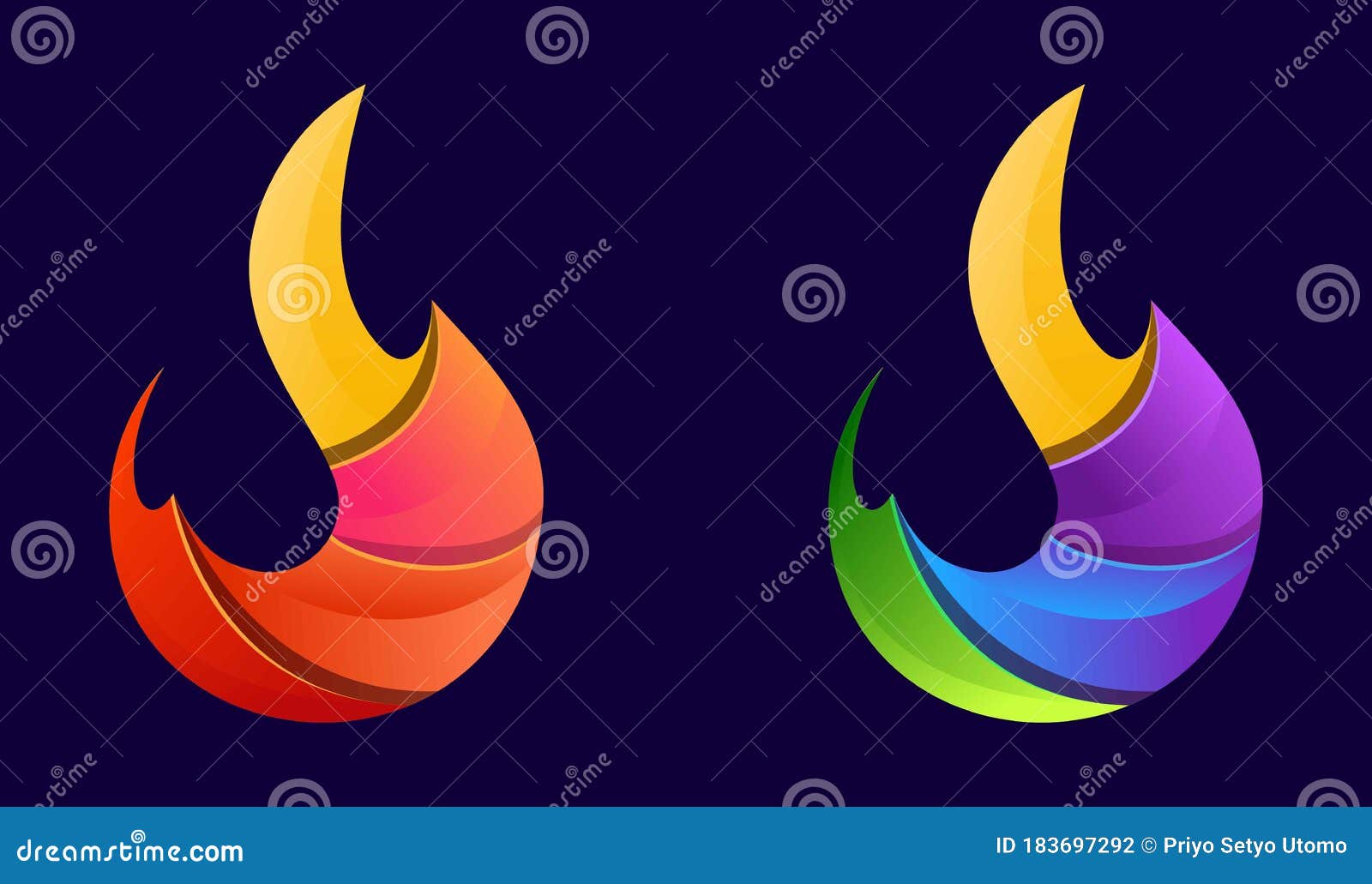 Fire Logo Colorful with Modern Concept Stock Vector - Illustration of ...