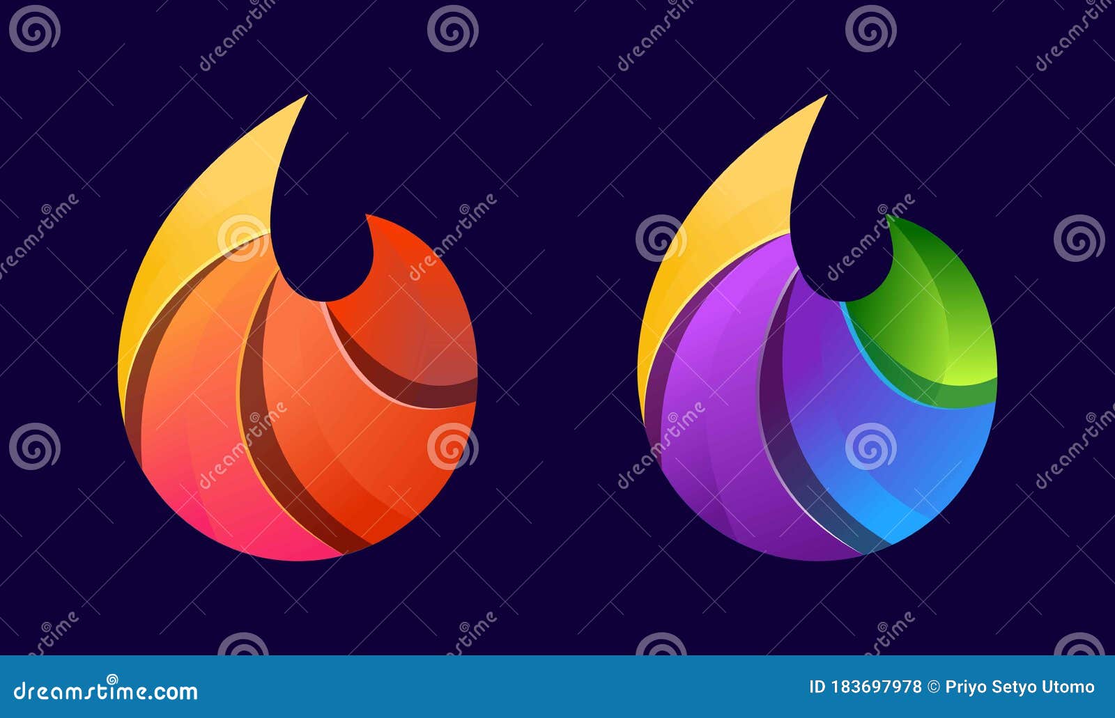 Fire Logo Colorful with Modern Concept Stock Illustration ...