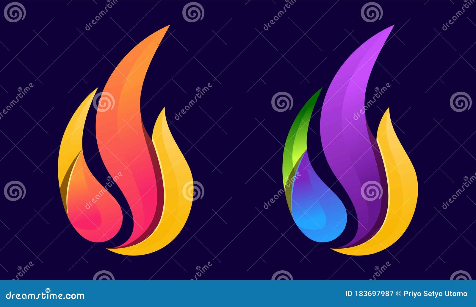 Fire Logo Colorful with Modern Concept Stock Illustration ...