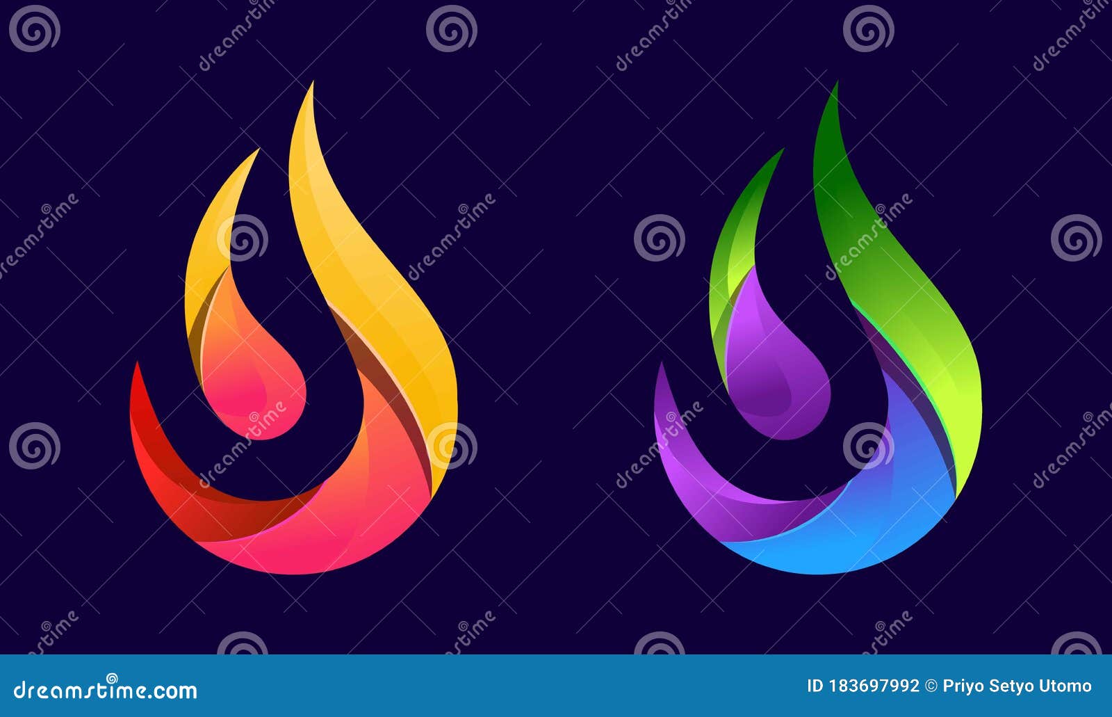 Fire Logo Colorful with Modern Concept Stock Illustration ...