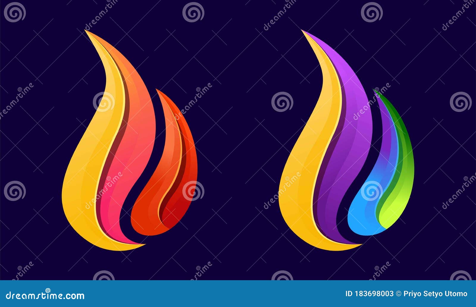 Fire Logo Colorful with Modern Concept Stock Illustration ...