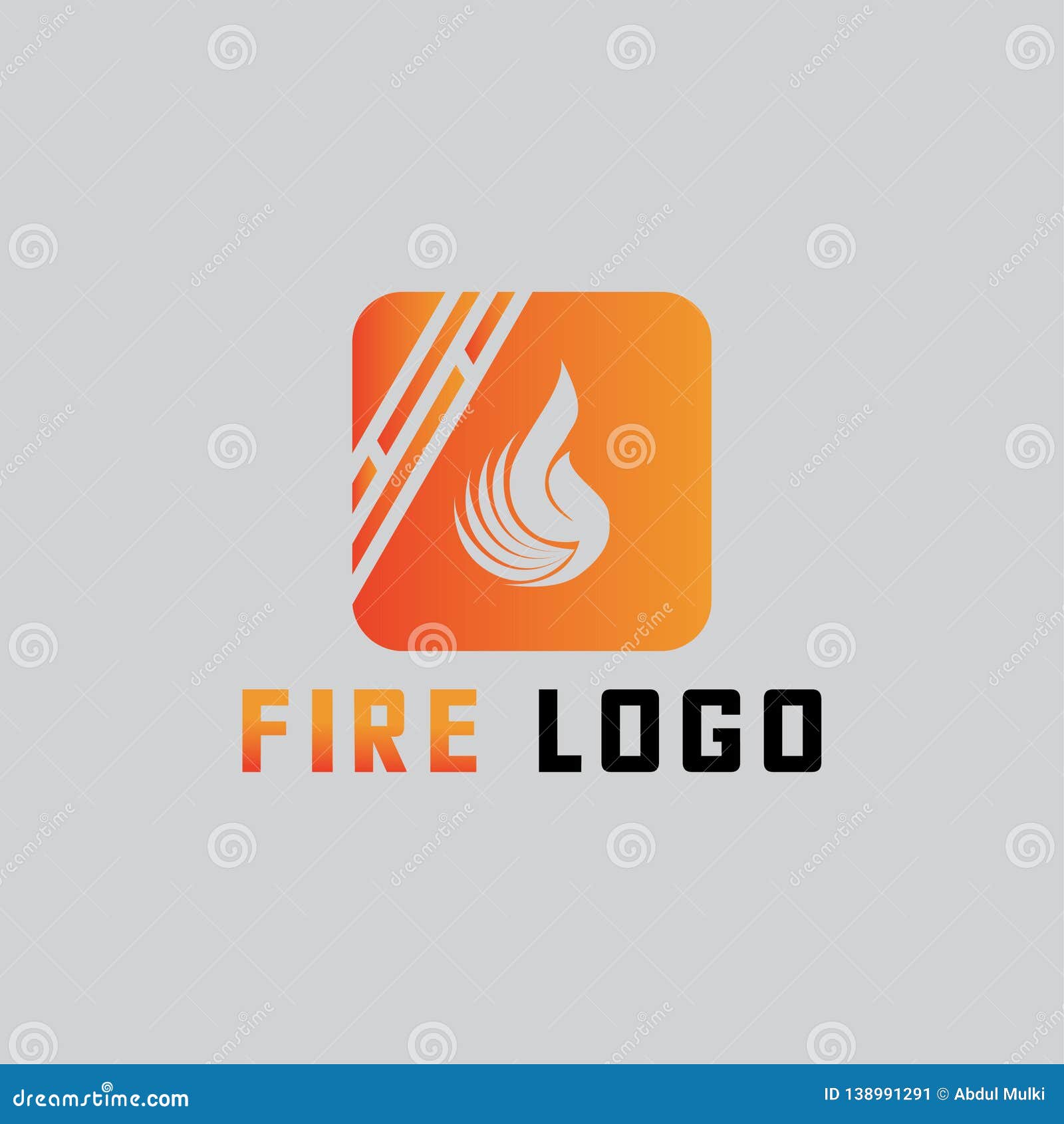Fire Logo Design stock vector. Illustration of isolated - 138991291
