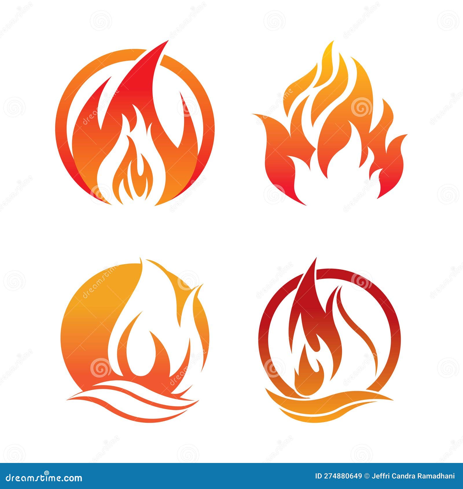 Fire Logo Design Illustration and Fire Symbol Stock Vector ...