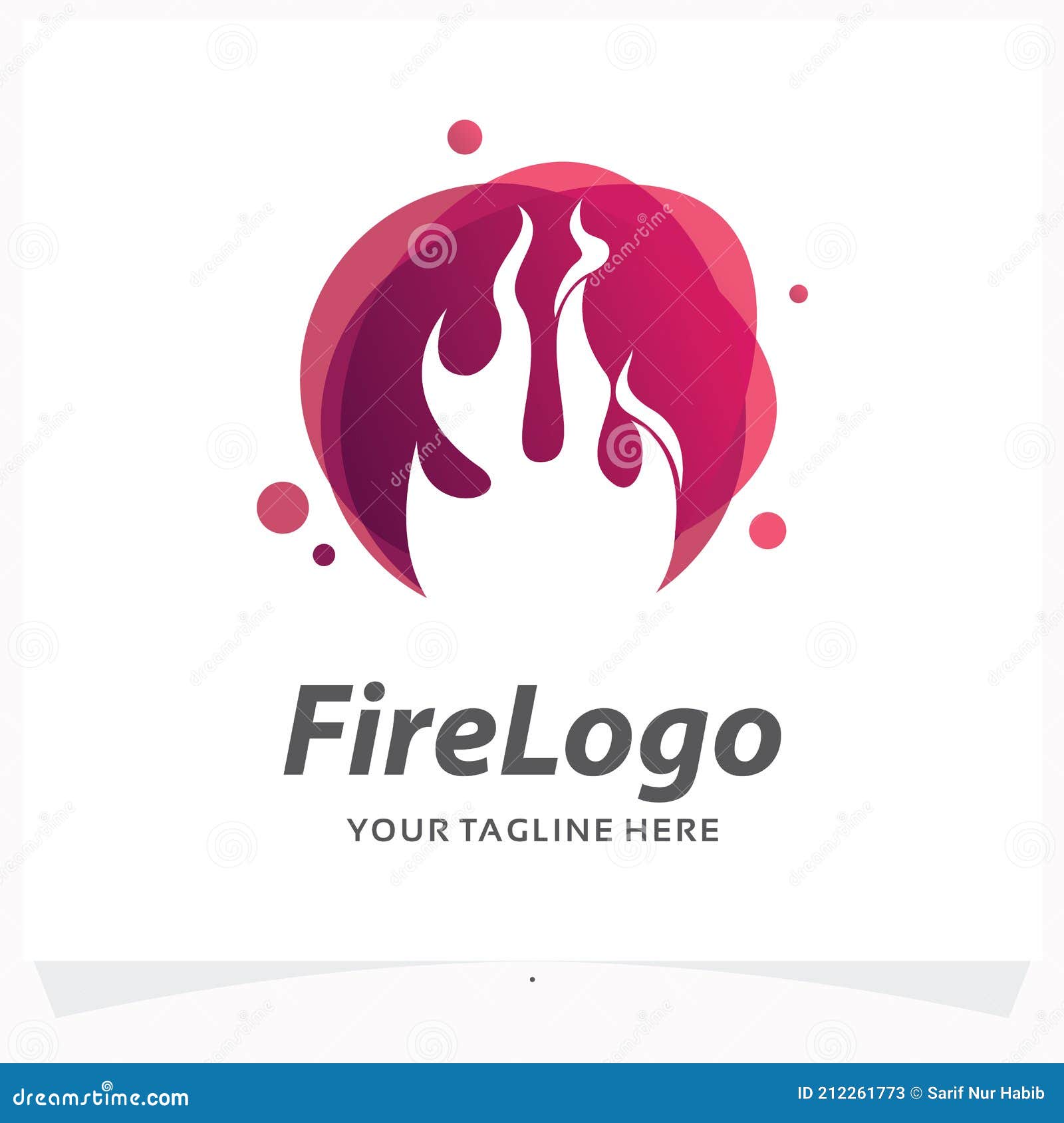 Fire Logo Design Template stock vector. Illustration of graphic - 212261773
